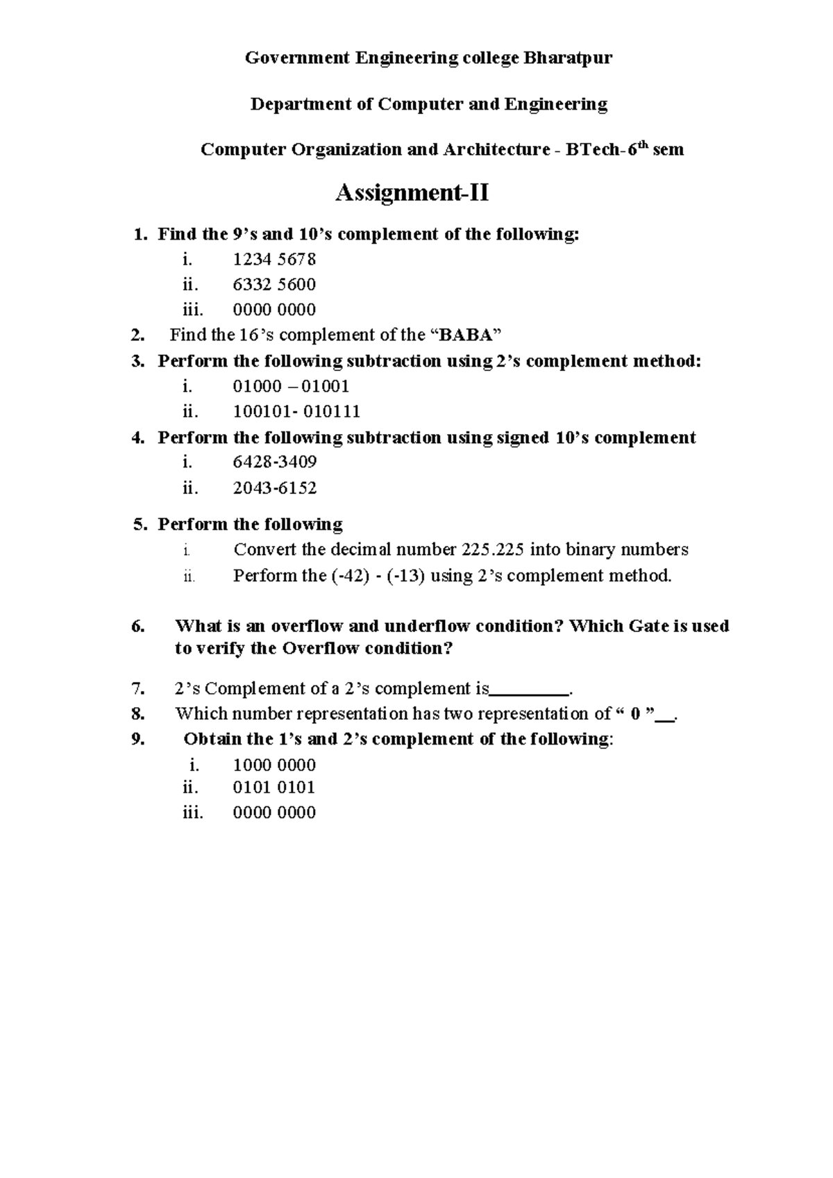 3rd assignment - Government Engineering college Bharatpur Department of ...