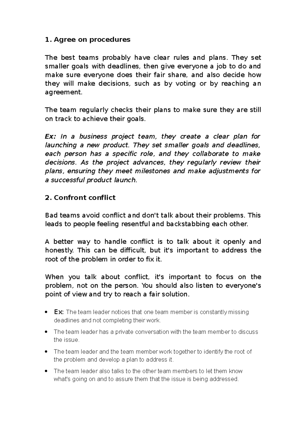 Agree on procedures - some definitions - 1. Agree on procedures The ...