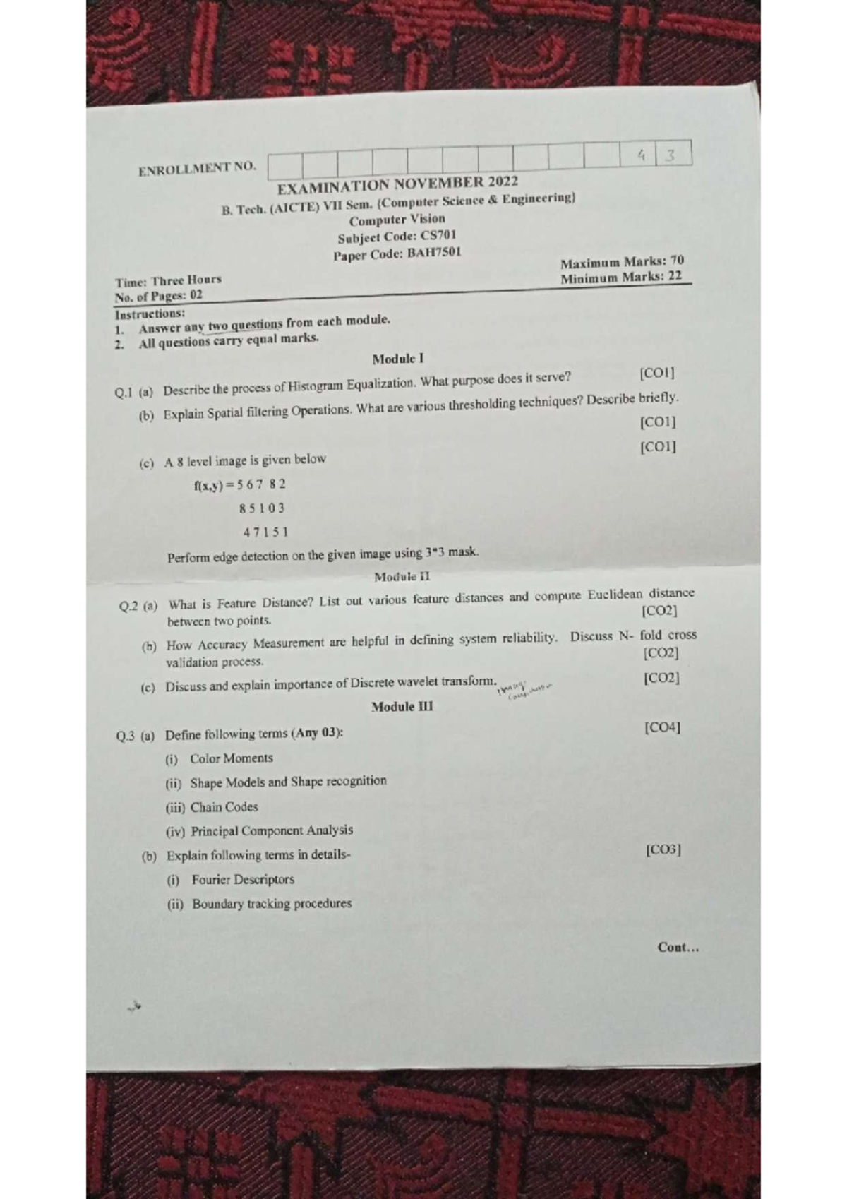 Pyq(7th sem) - Previous Year Questions - Master of computer application - Studocu