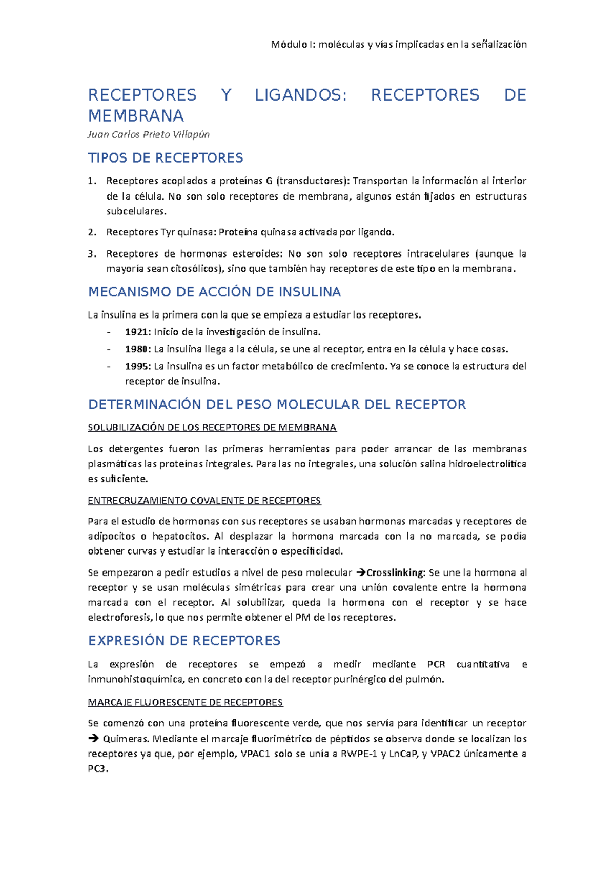 1. Receptores y ligandos - RECEPTORES Y LIGANDOS: RECEPTORES DE ...