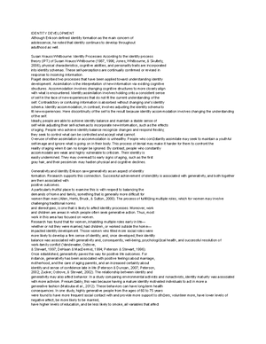 Chapter 13 Reviewer - Summary Experience Human Development - CHAPTER 13: PHYSICAL AND COGNITIVE ...