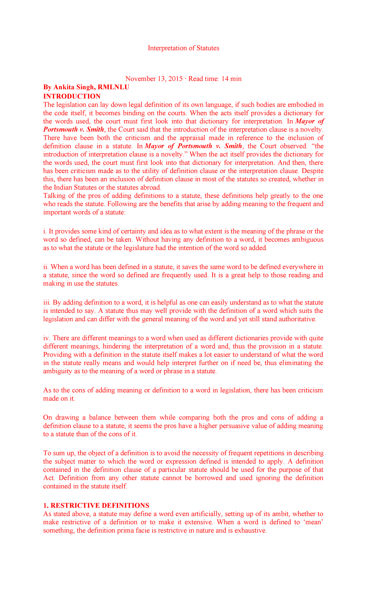 IOS help - project - Interpretation of Statutes November 13, 2015 ...