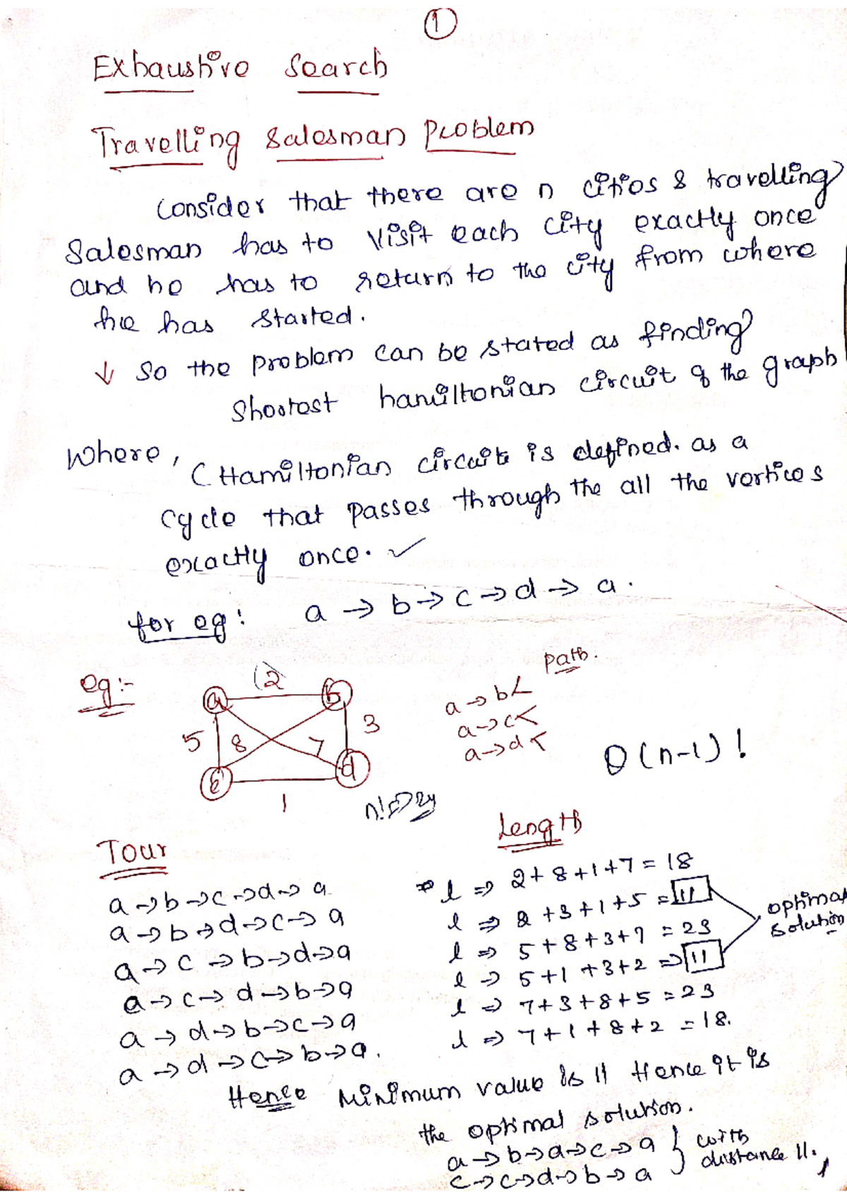 Travelling salesman divide and conquer - Computer science - Studocu