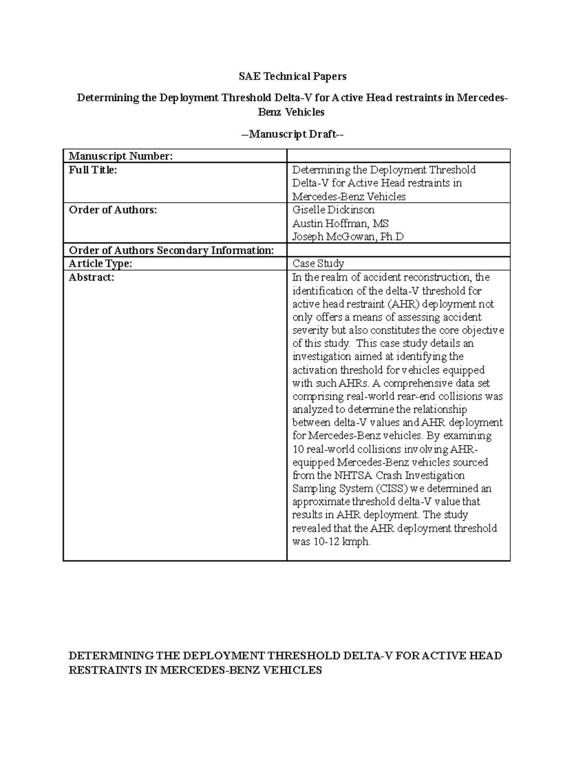 V4 AHR draft - SAE Technical Papers Determining the Deployment ...