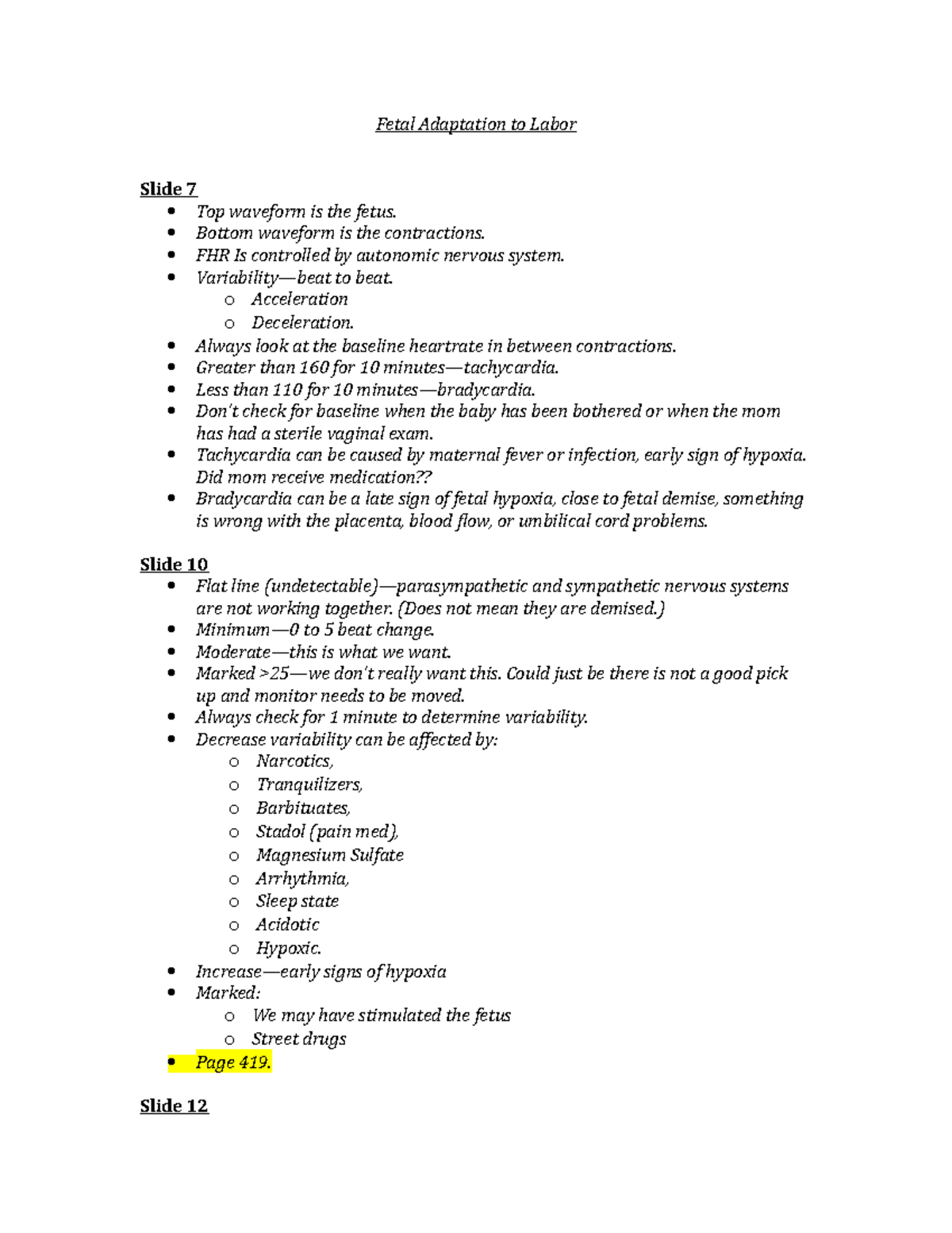 Fetal Adaptation to Labor - Fetal Adaptation to Labor Slide 7 Top ...