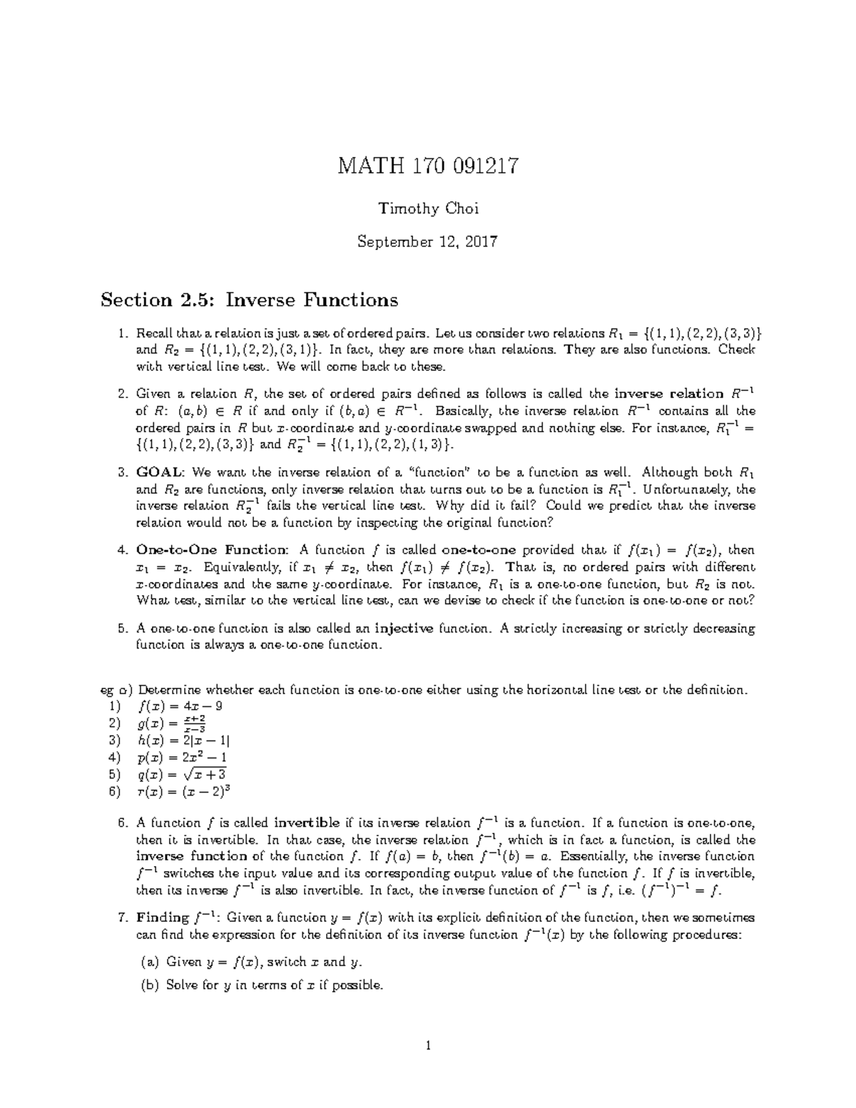 Math170 091217 - Lecture notes 1 - MATH 170 091217 Timothy Choi ...