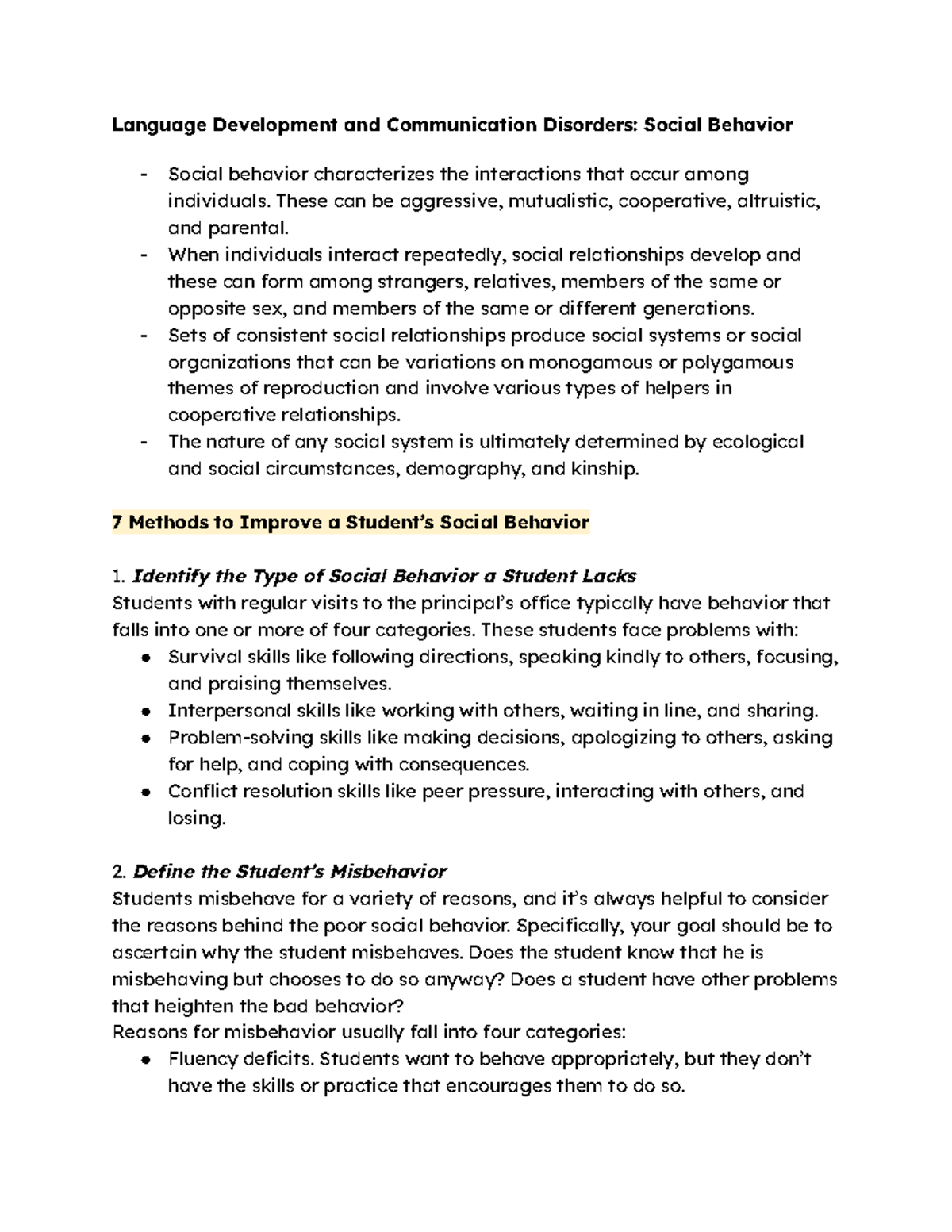 Social Behavior - Language Development and Communication Disorders ...
