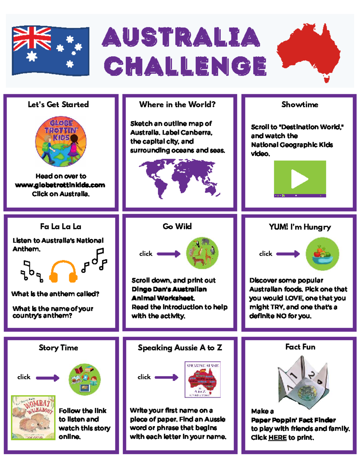 Country-Challenges-Australia - AUSTRALIA CHALLENGE click click Scroll ...