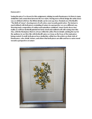 Homework 2 - Discussing the contrast of Western and non-western art ...