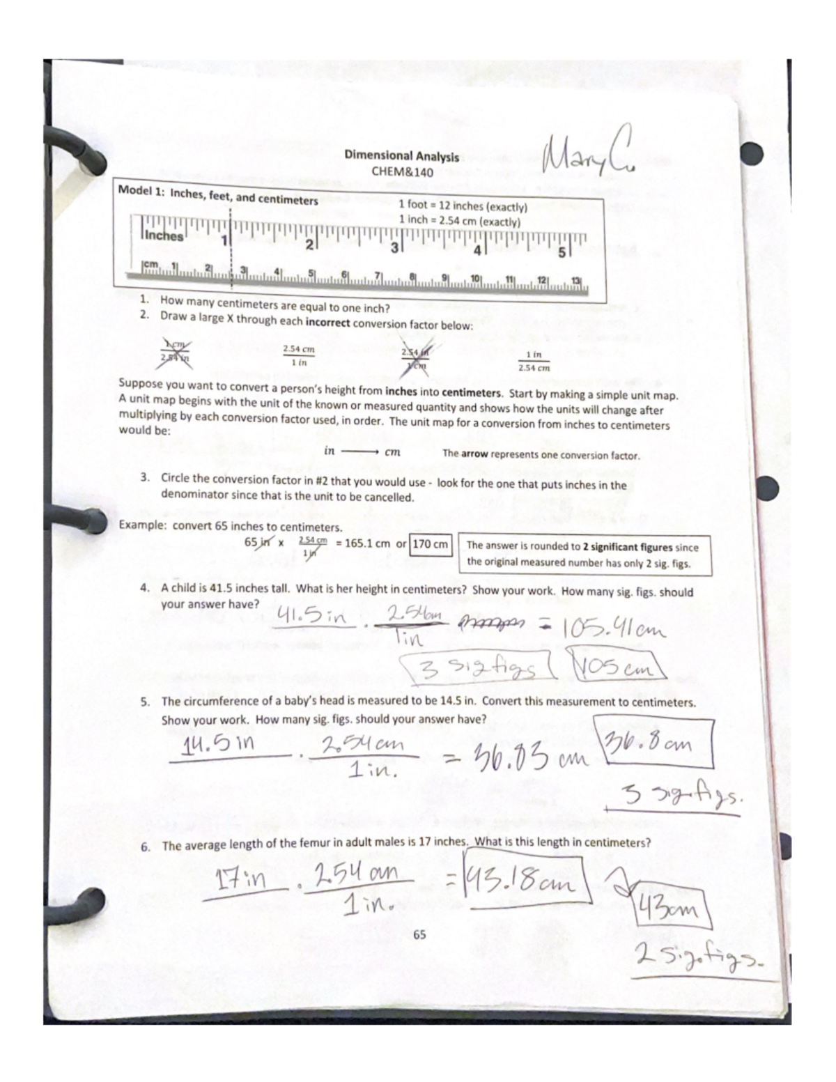 Dimensional Analysis - work with significant figures. - Dimensional ...