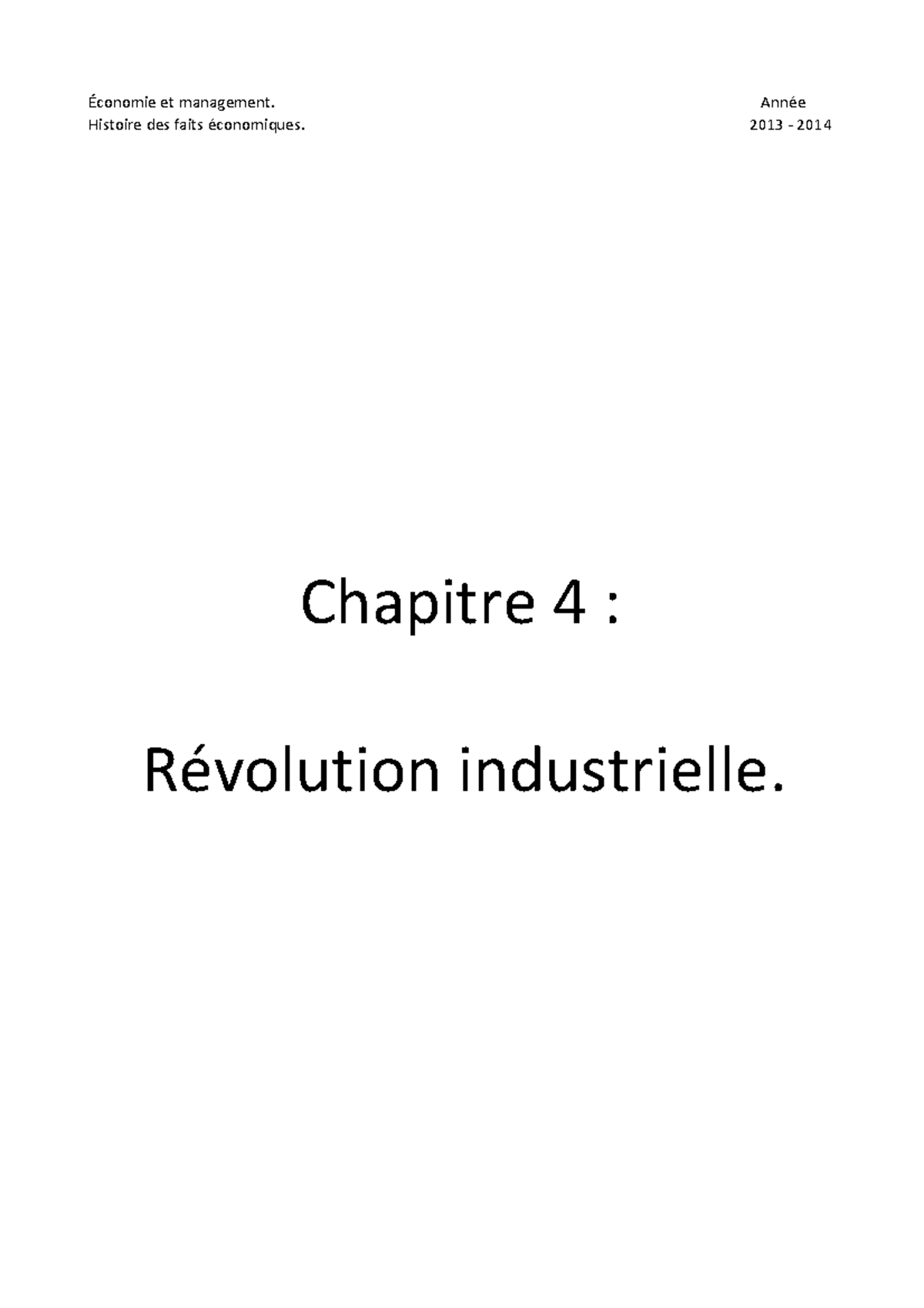 Chapitre 4 - Révolution industrielle - Warning: TT: undefined function: 32 Warning: TT ...