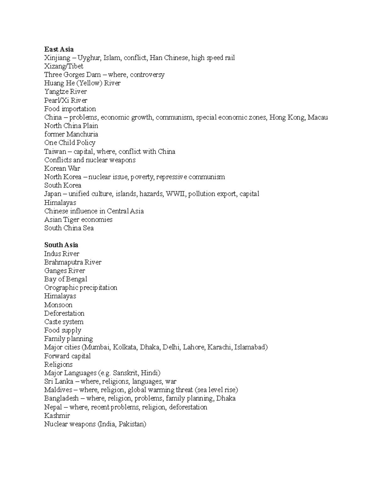 Study Guide Module 6 Exam - East Asia Xinjiang – Uyghur, Islam ...