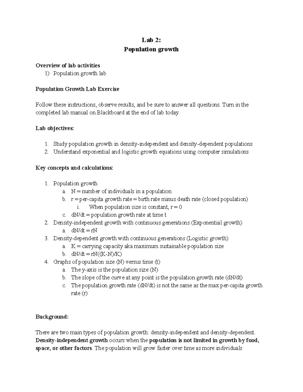 Lab02 Pop Growth - Lab 2: Population growth Overview of lab activities ...