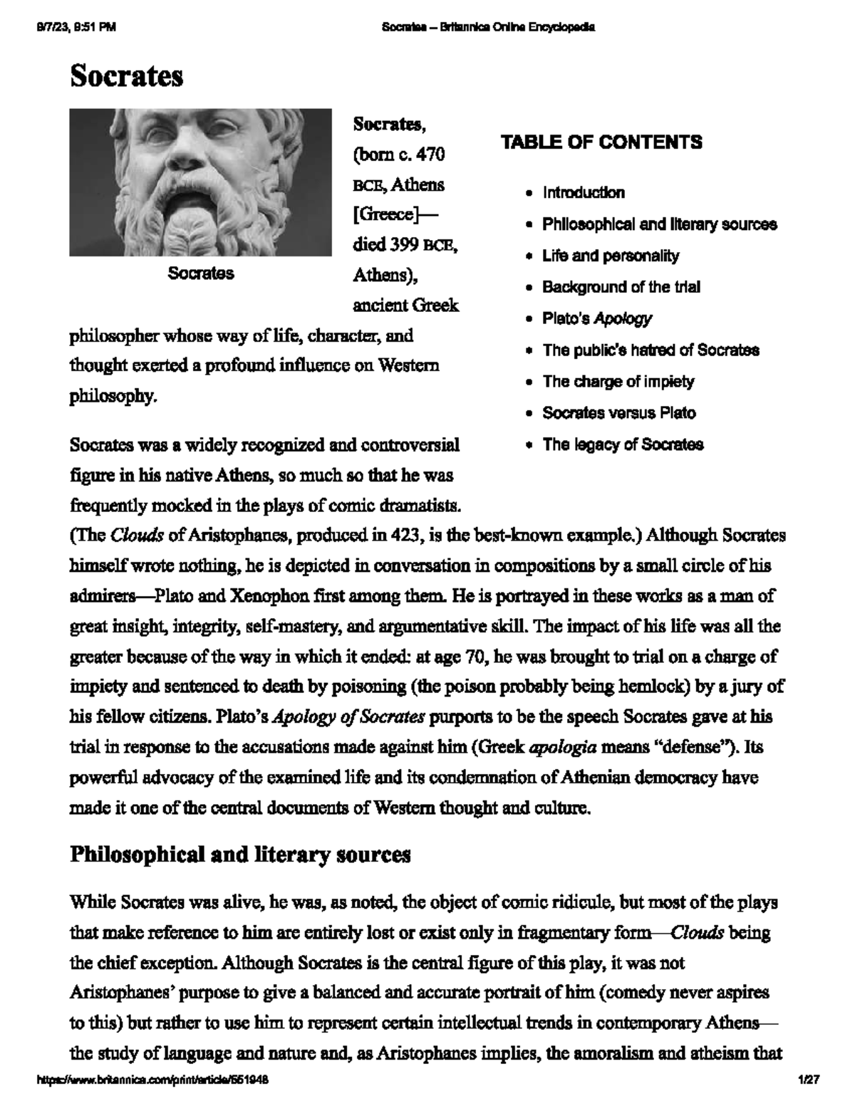 Socrates - ufyvbueriyewgchvchd udfdugfgudg - Bachelor of Science in ...