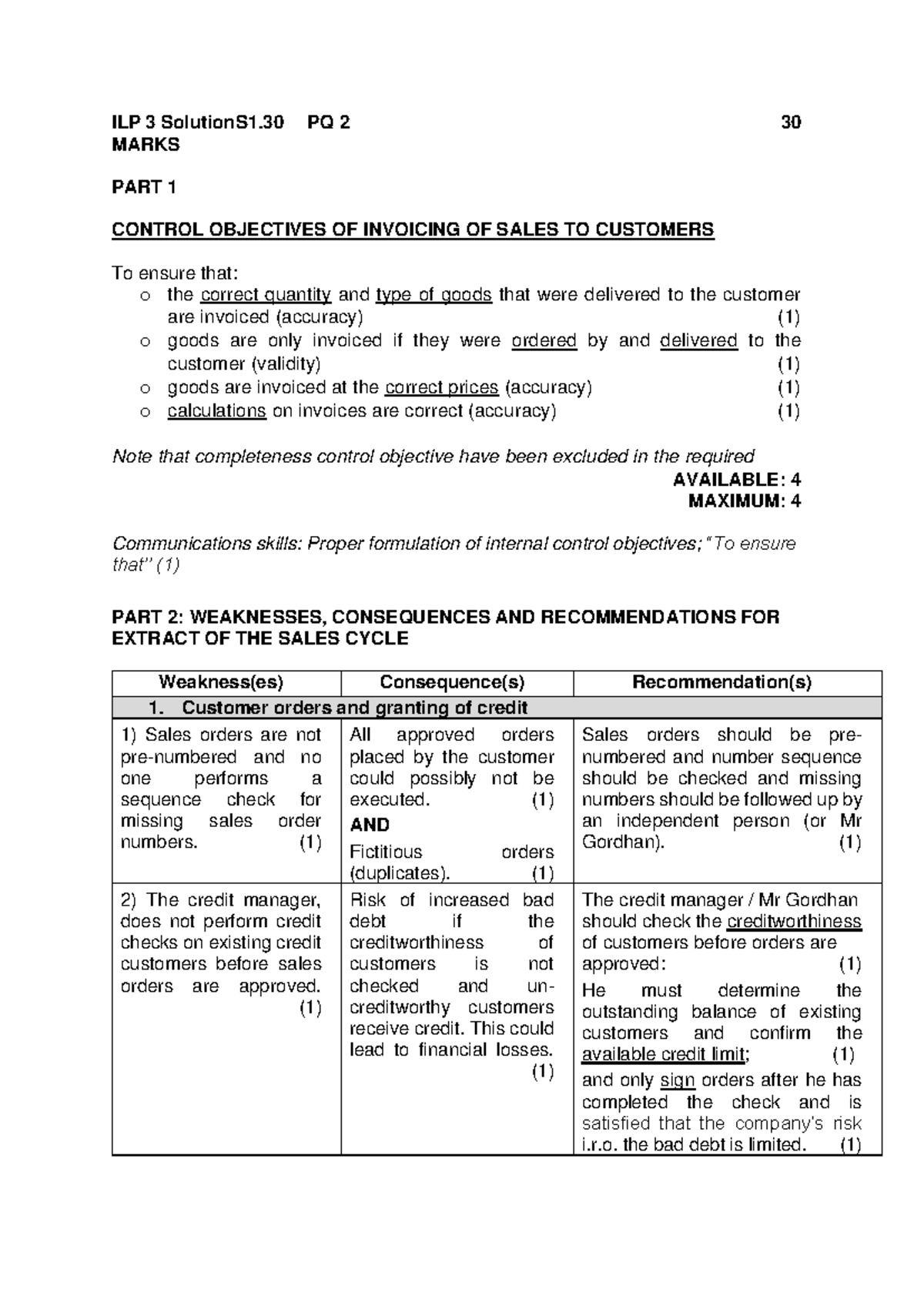 PQ3 Solution S1 - MHJDGYTDFKV JGCUTE JGFYRF - ILP 3 SolutionS1 PQ 2 30 ...