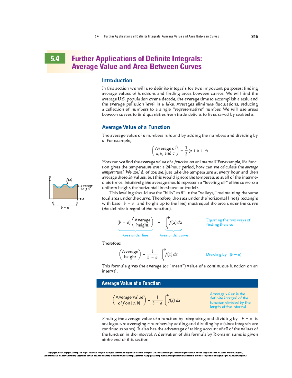 Further Applications of Definite Integrals- Average Value and Area Between Curves - We will find ...