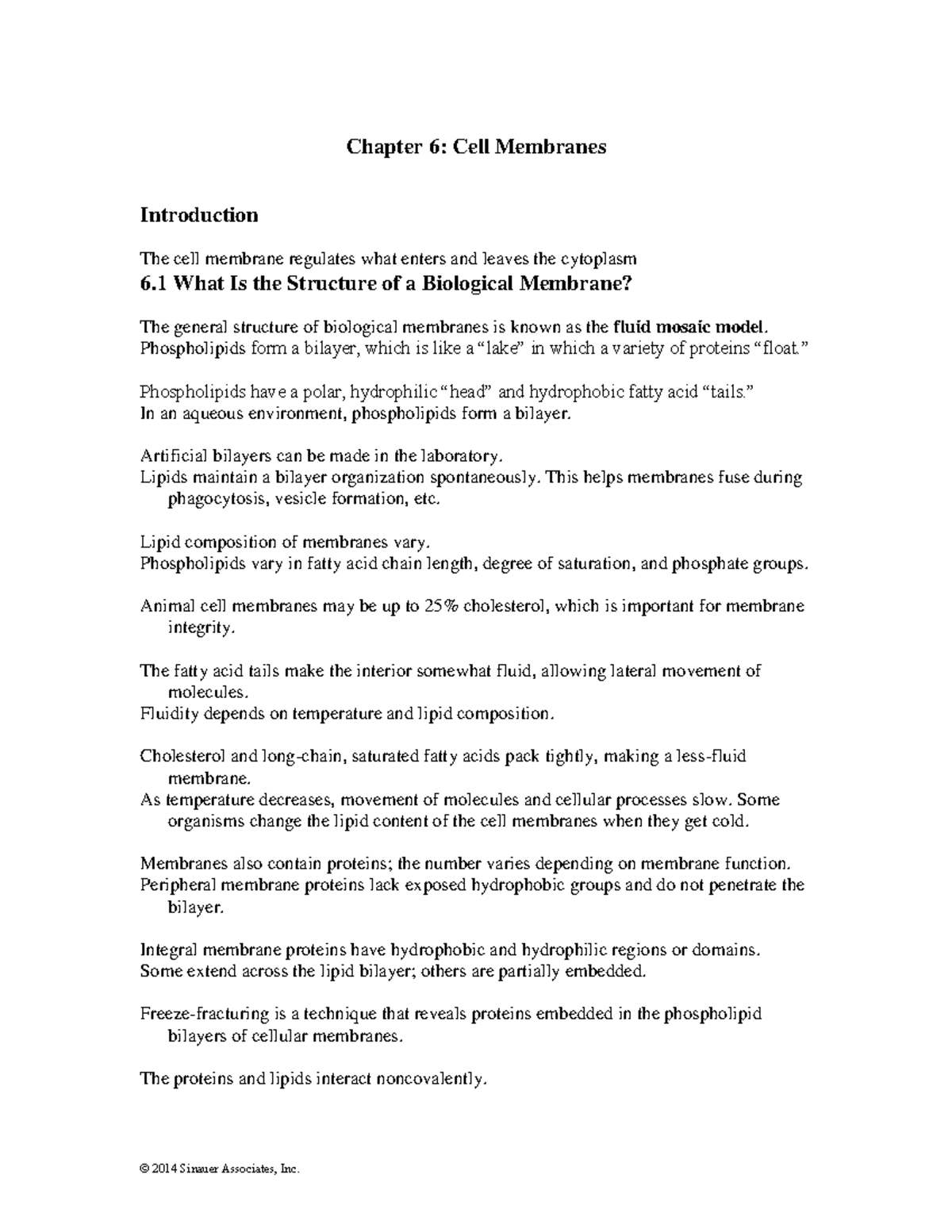 Ch06-Cell Membranes and cell division - Chapter 6: Cell Membranes ...