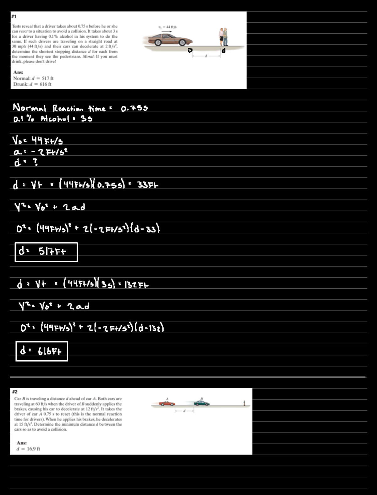 A1 Dynamics II - Assignment 1 - O d Normal Reaction time 0. O I Alcohol ...