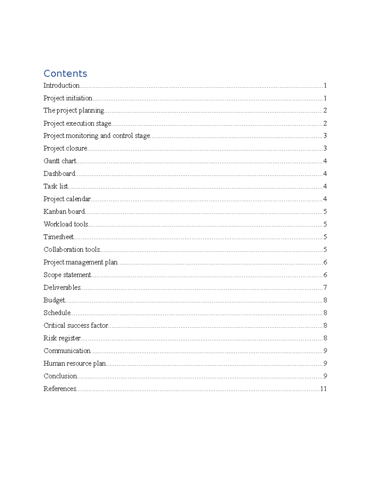 Project-management 1 - Project-management 1 - Contents - Studocu