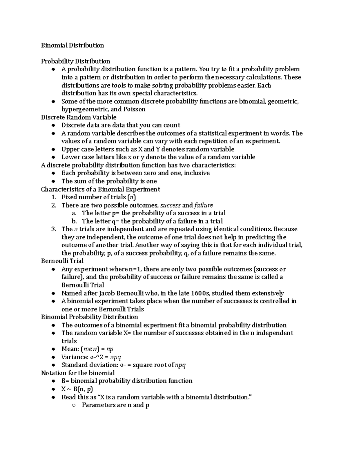 Binomial distribution - Binomial Distribution Probability Distribution ...