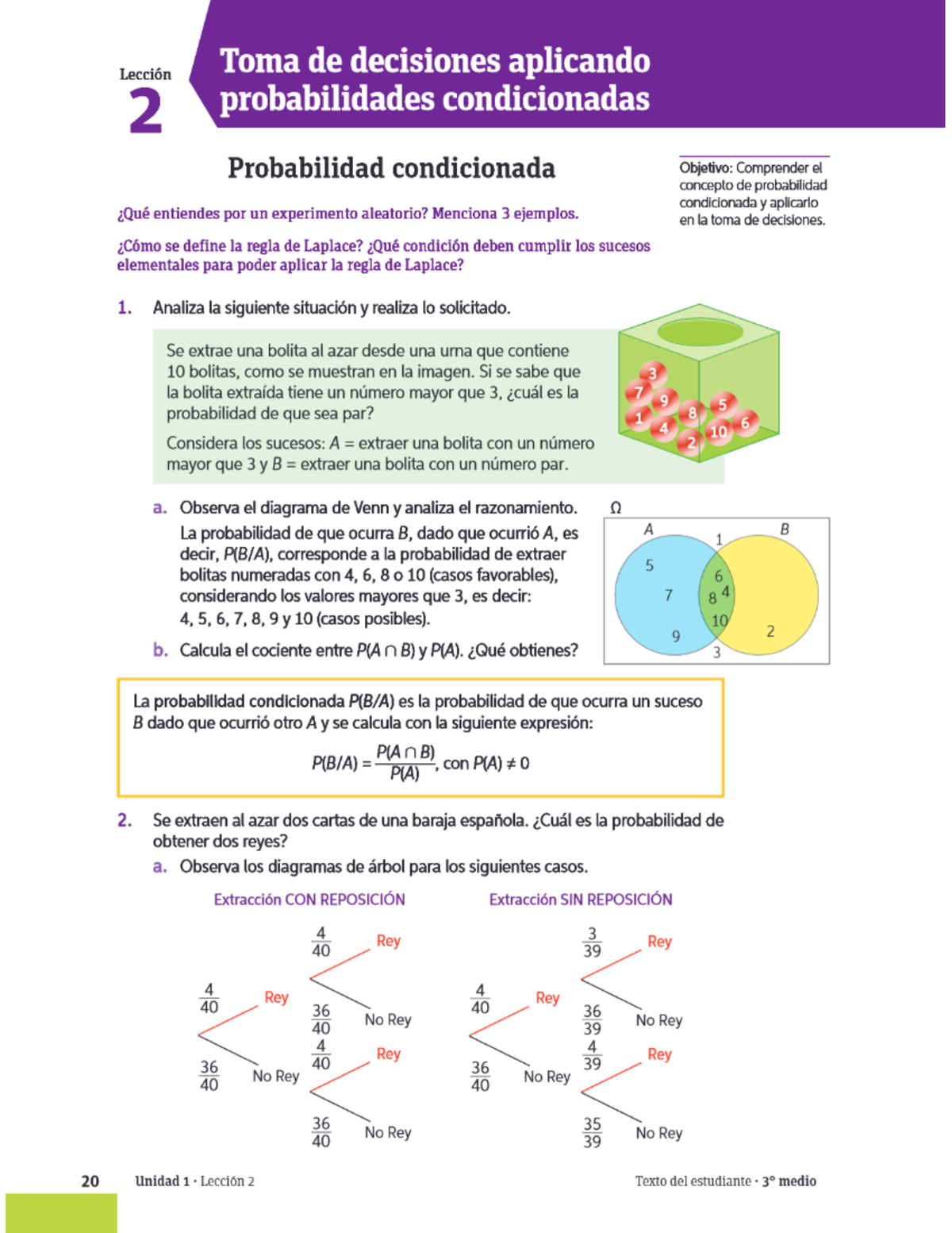 Contenido IV°C - Probabilidad condicionada - Fundamentos Matematicos ...