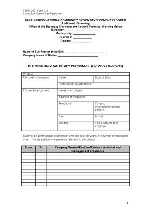 CBPM 2021 Form E-1 - Pakyaw Labor Contract Agreement - CBPM 2021 Form E ...