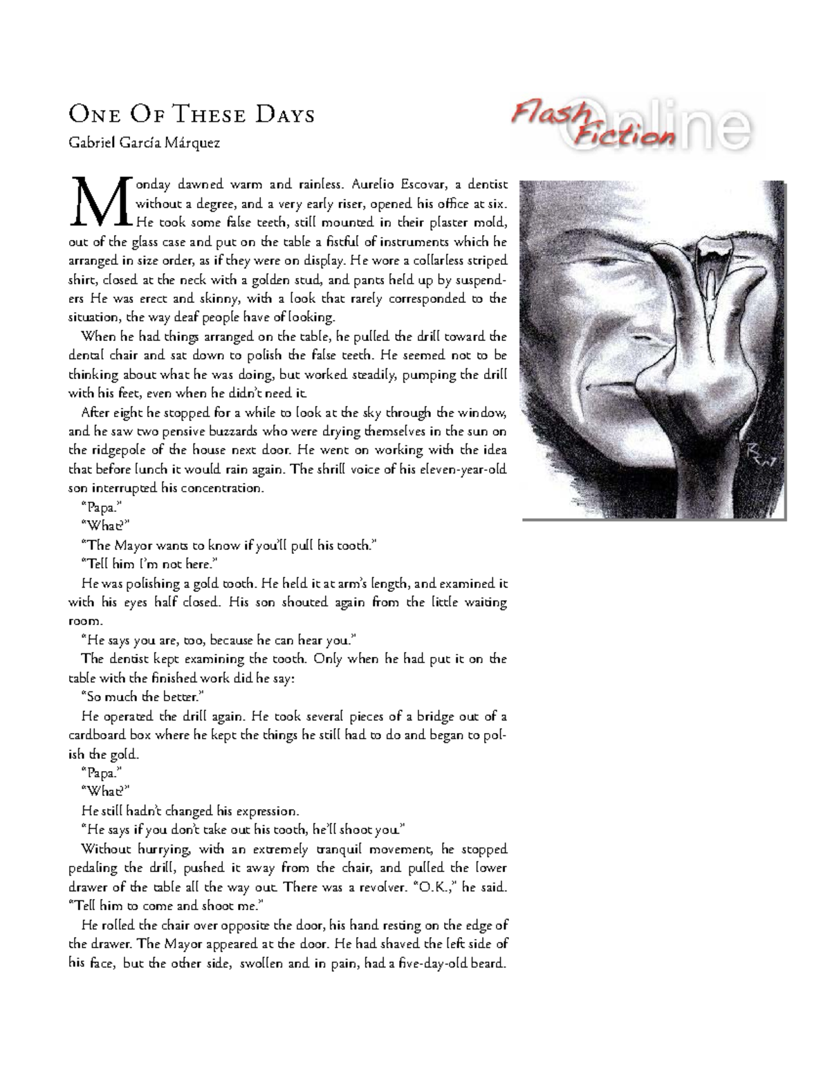 One of these days gabriel garcia marquez - One Of These Days Gabriel ...