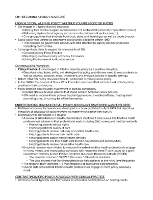 CH 5 Practicing Mezzo Policy Advocacy Interventions - CH 5 PRACTICING ...