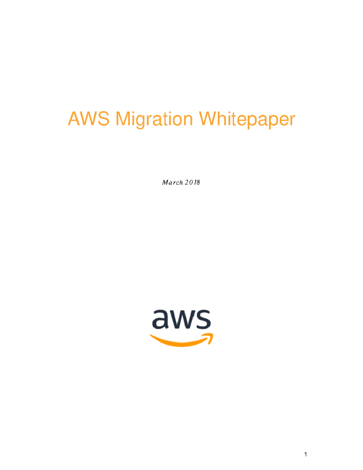 Aws-migration-whitepaper for cloud computing - 1 AWS Migration ...