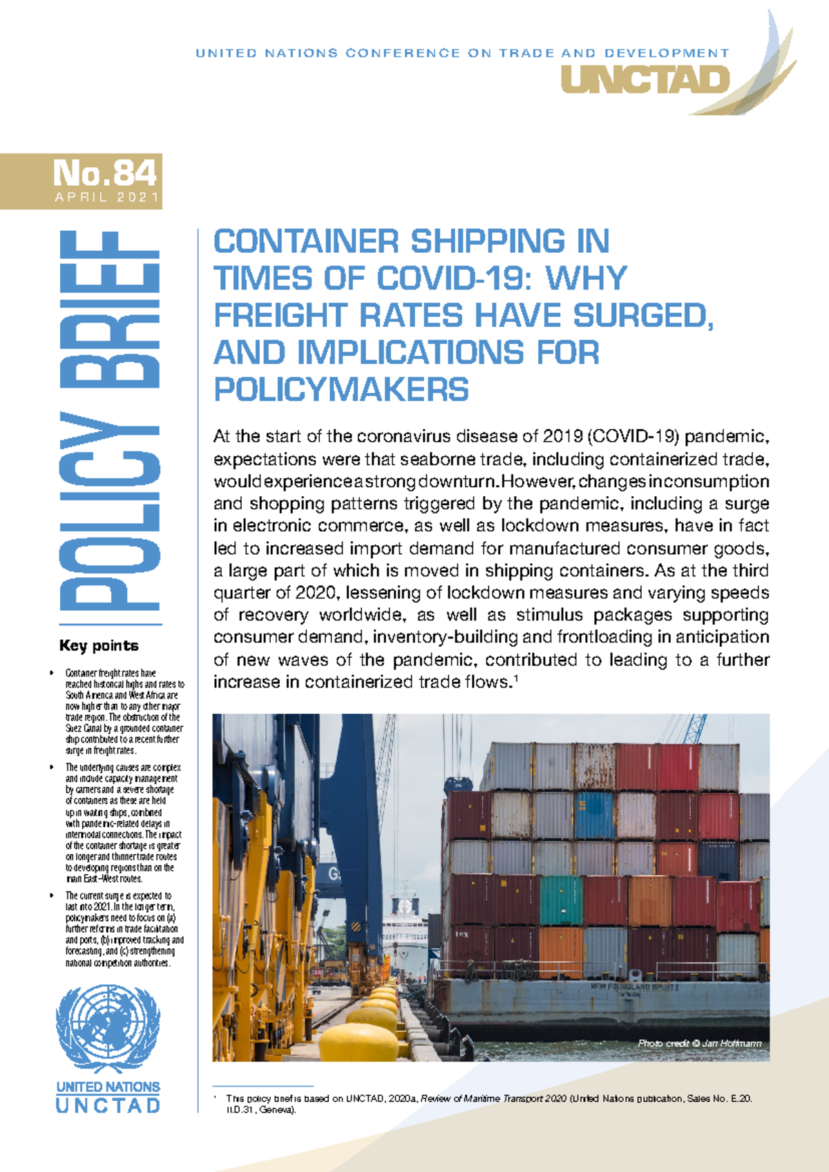 Container shipping in times of Covid-19-untacd - U N I T E D N A T I O N S C O N F E R E N C E O ...