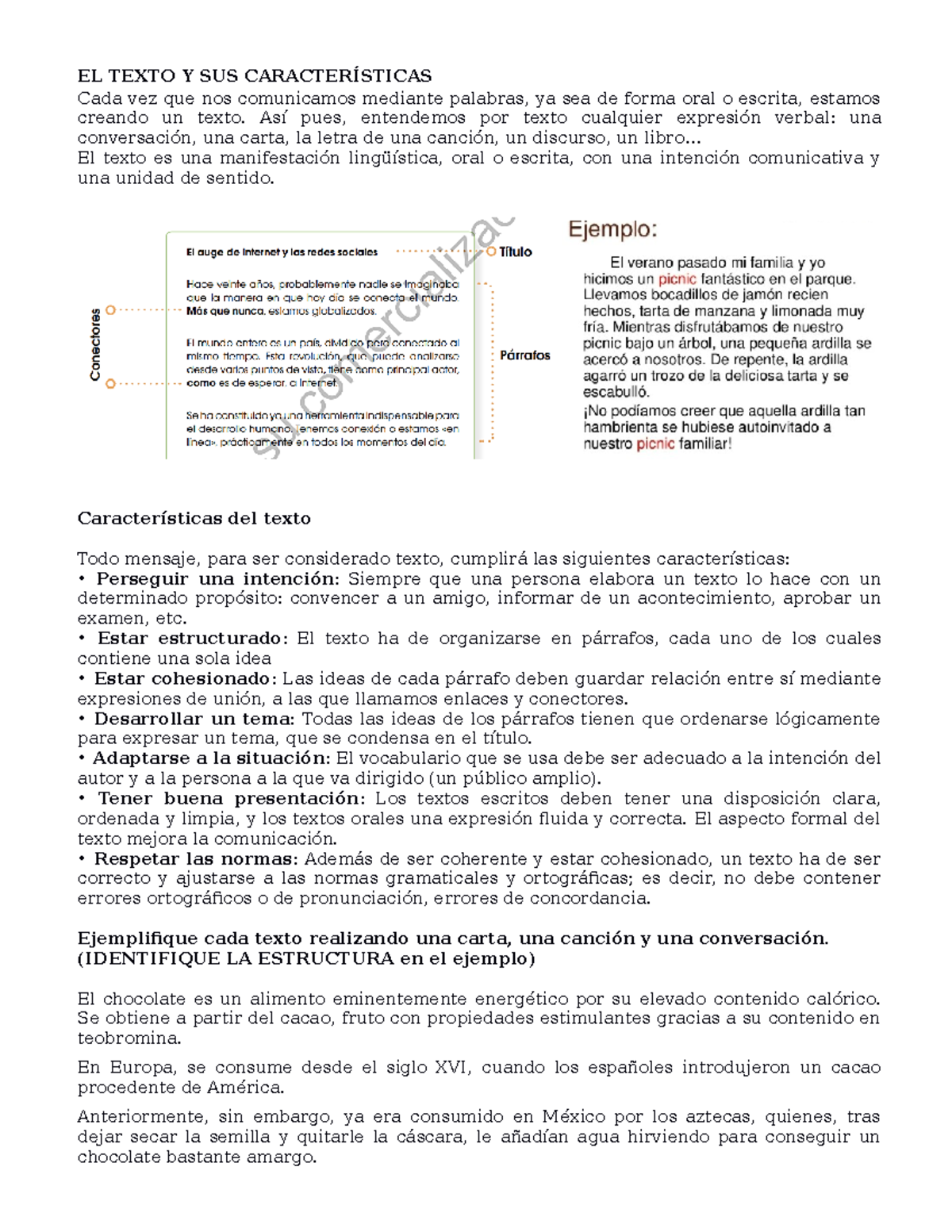EL Texto Y SUS Características - EL TEXTO Y SUS CARACTERÍSTICAS Cada ...