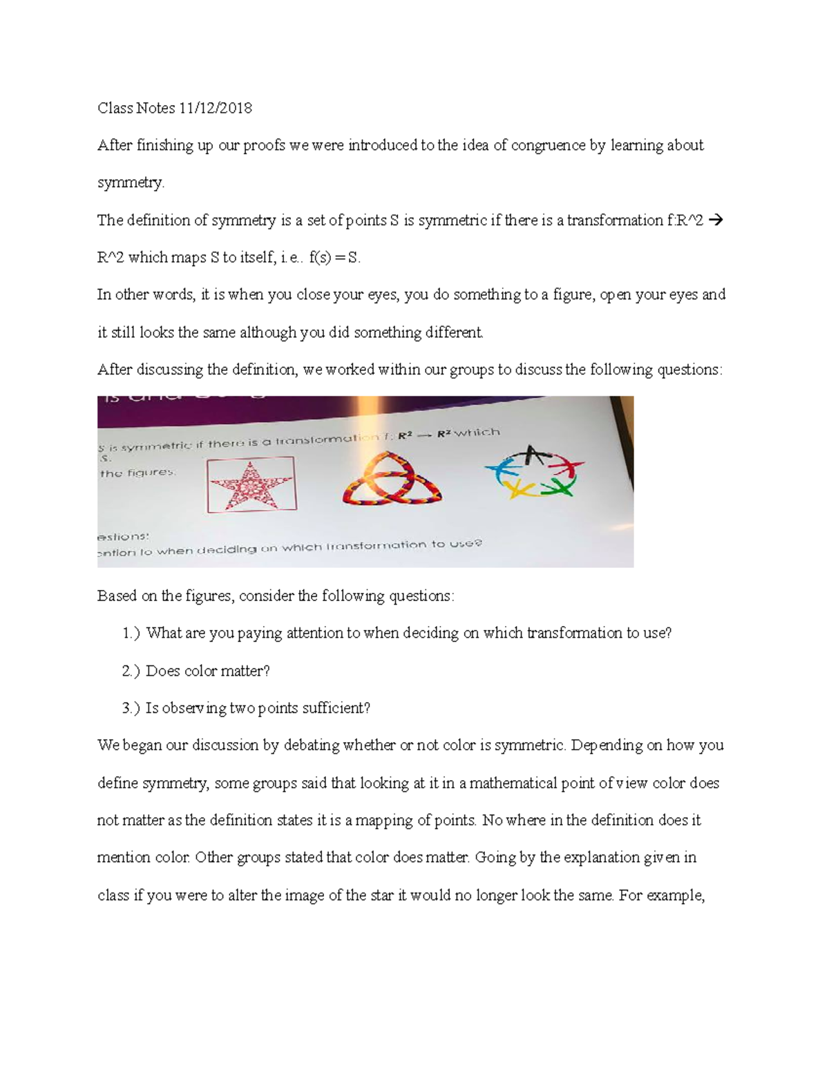 Notes Introduction Of Congruence Class Notes 11122018 After Finishing Up Our Proofs We 