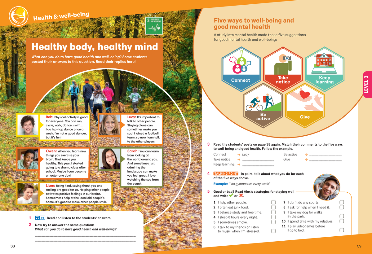 Healthy body, healthy mind - Health & well-being 1 04 Read and listen ...
