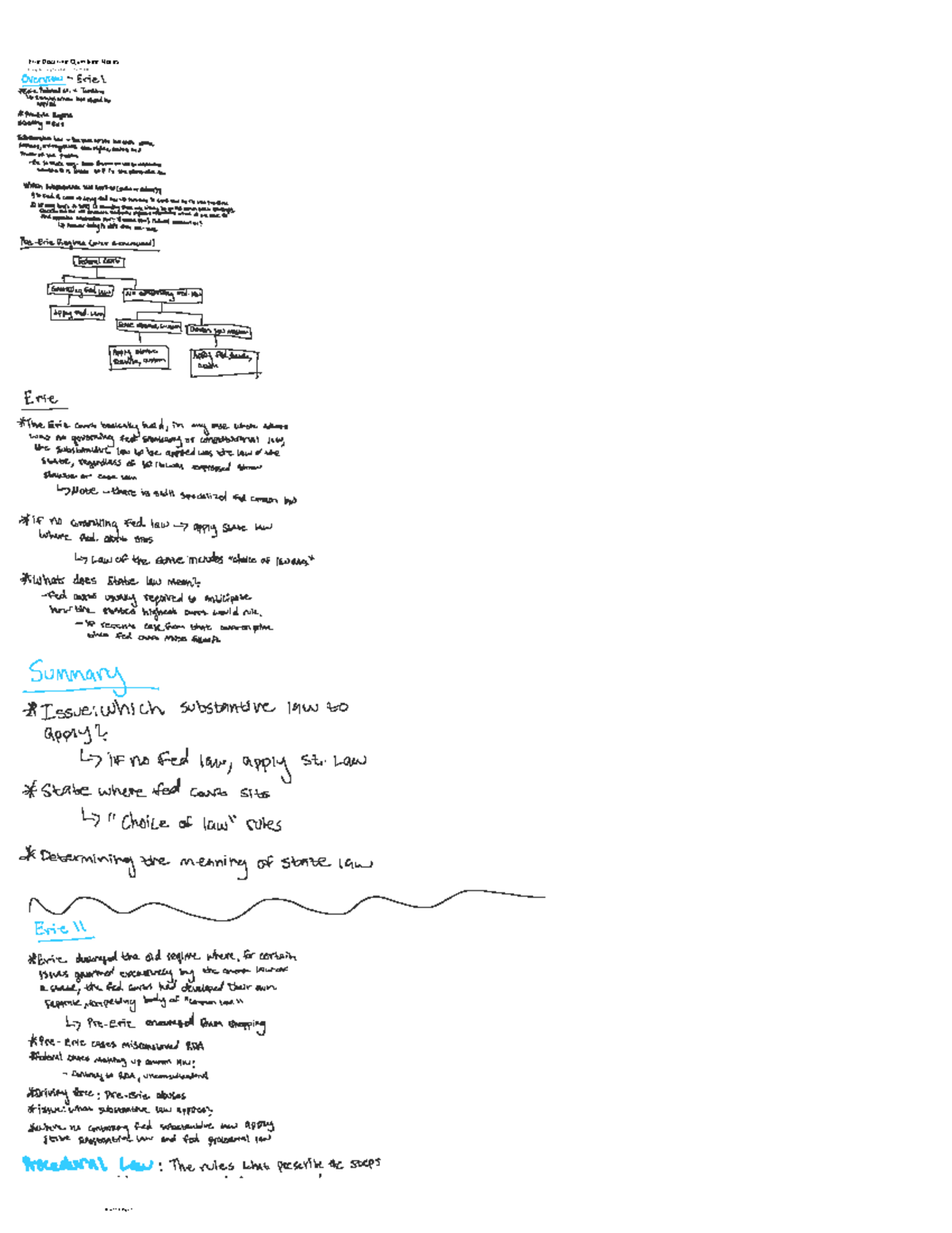 Erie Doc Qumbiee Notes - Erie Doctrine Flow Chart - LEX 6101 - Erie ...