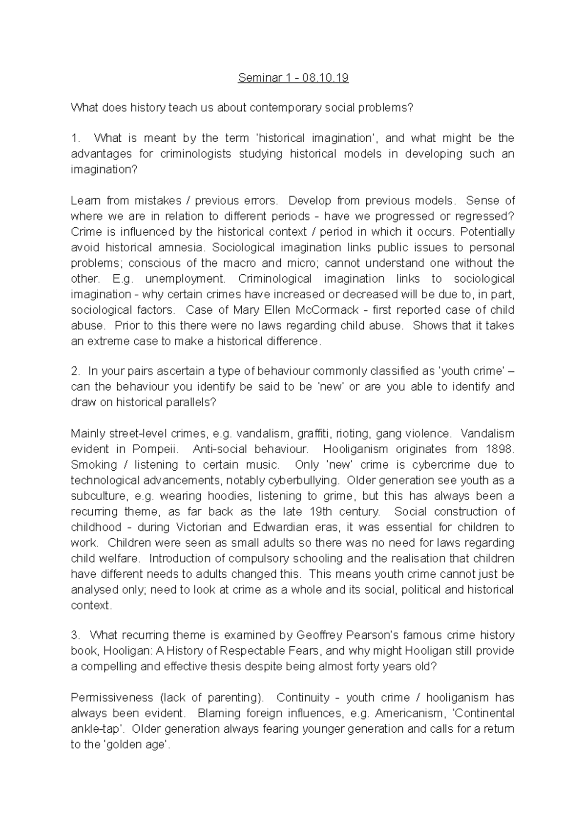 Seminar Materials - Seminar 1 - 08. What does history teach us about ...