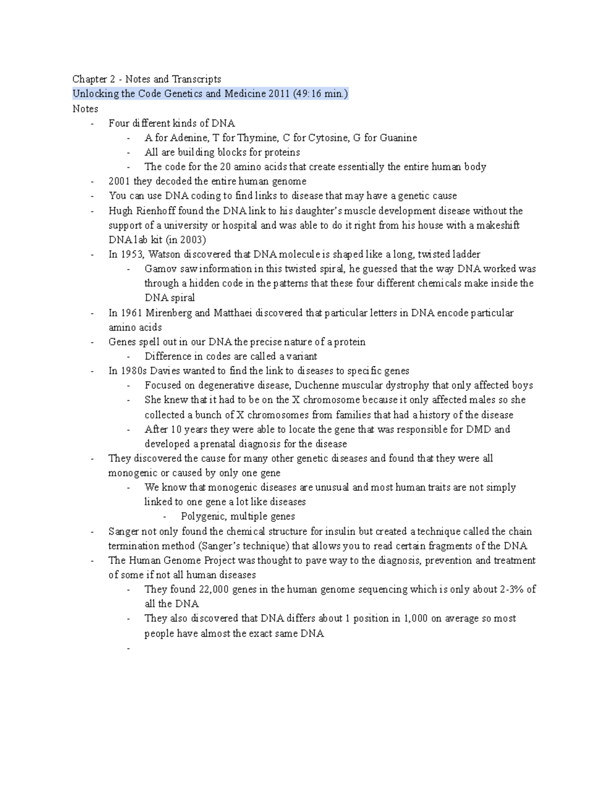 Chapter 2 - Notes and Transcripts - Chapter 2 - Notes and Transcripts ...