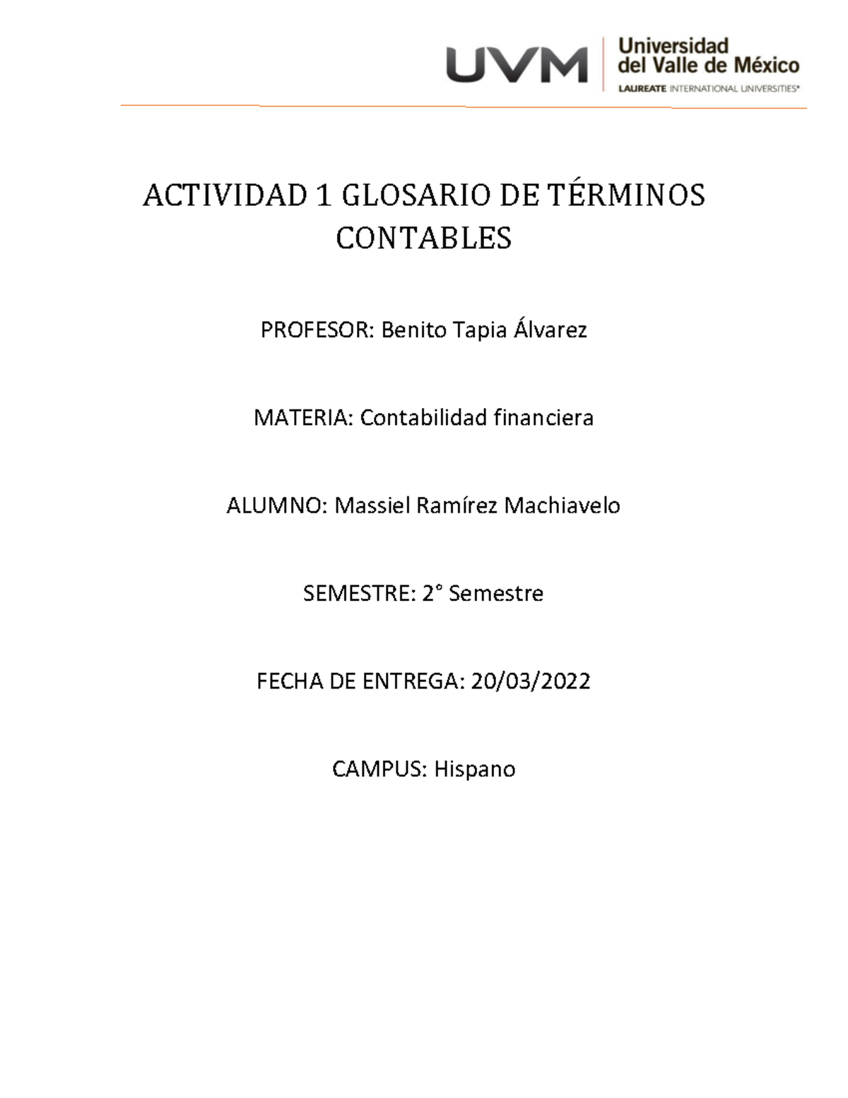 ACT1 MRM - Glosario de cuentas contables - ACTIVIDAD 1 GLOSARIO DE ...