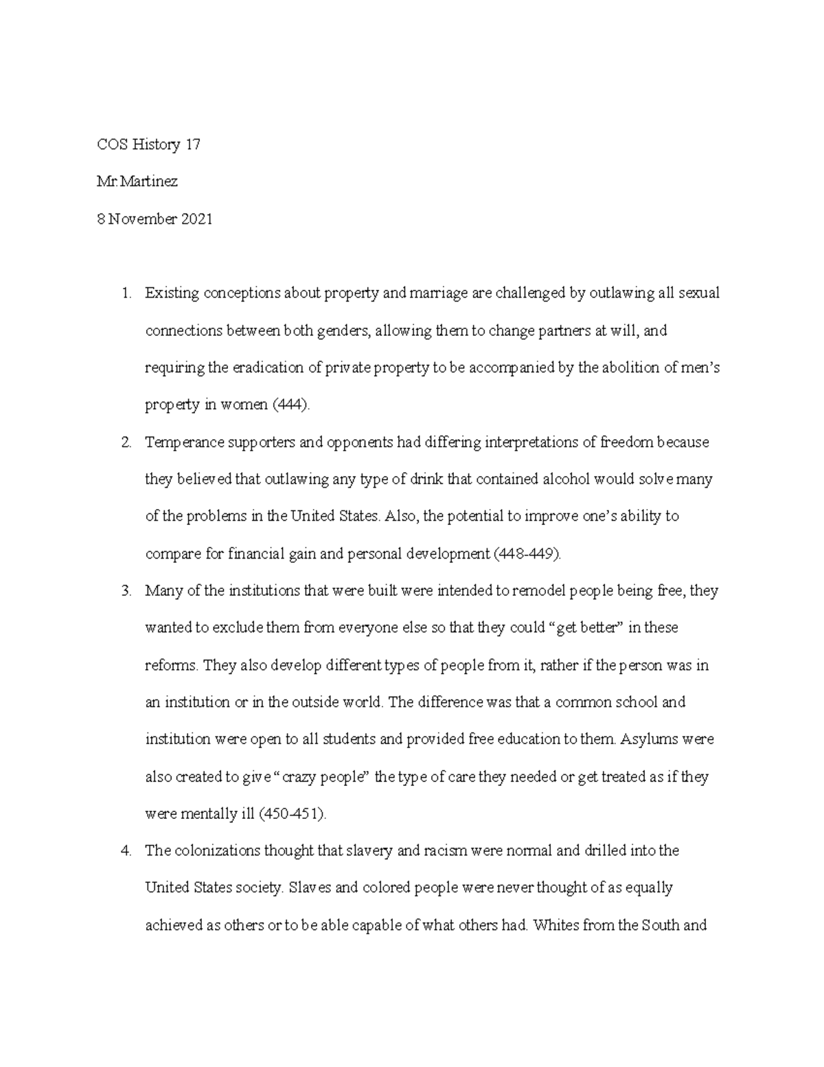 Chapter 12 Lecture Notes - COS History 17 Mr 8 November 2021 Existing ...