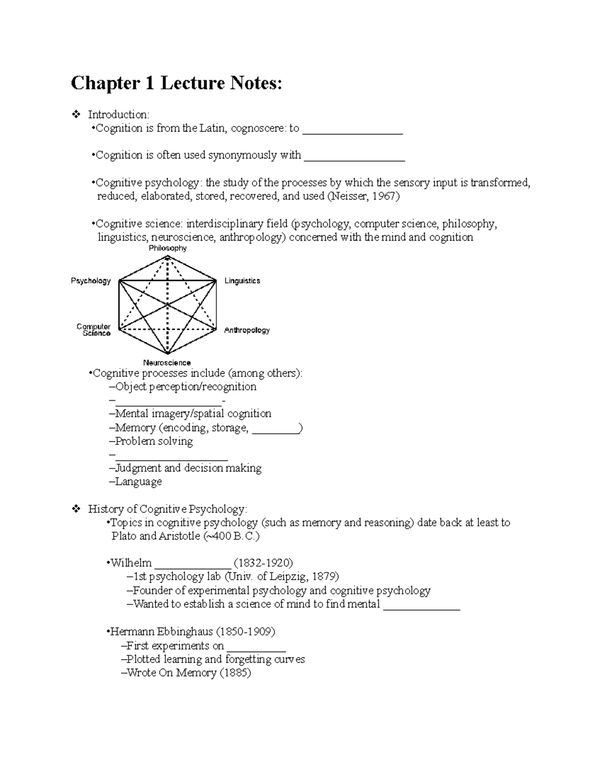 Psych 362 Chapter 1 Notes - Chapter 1 Lecture Notes: Introduction ...