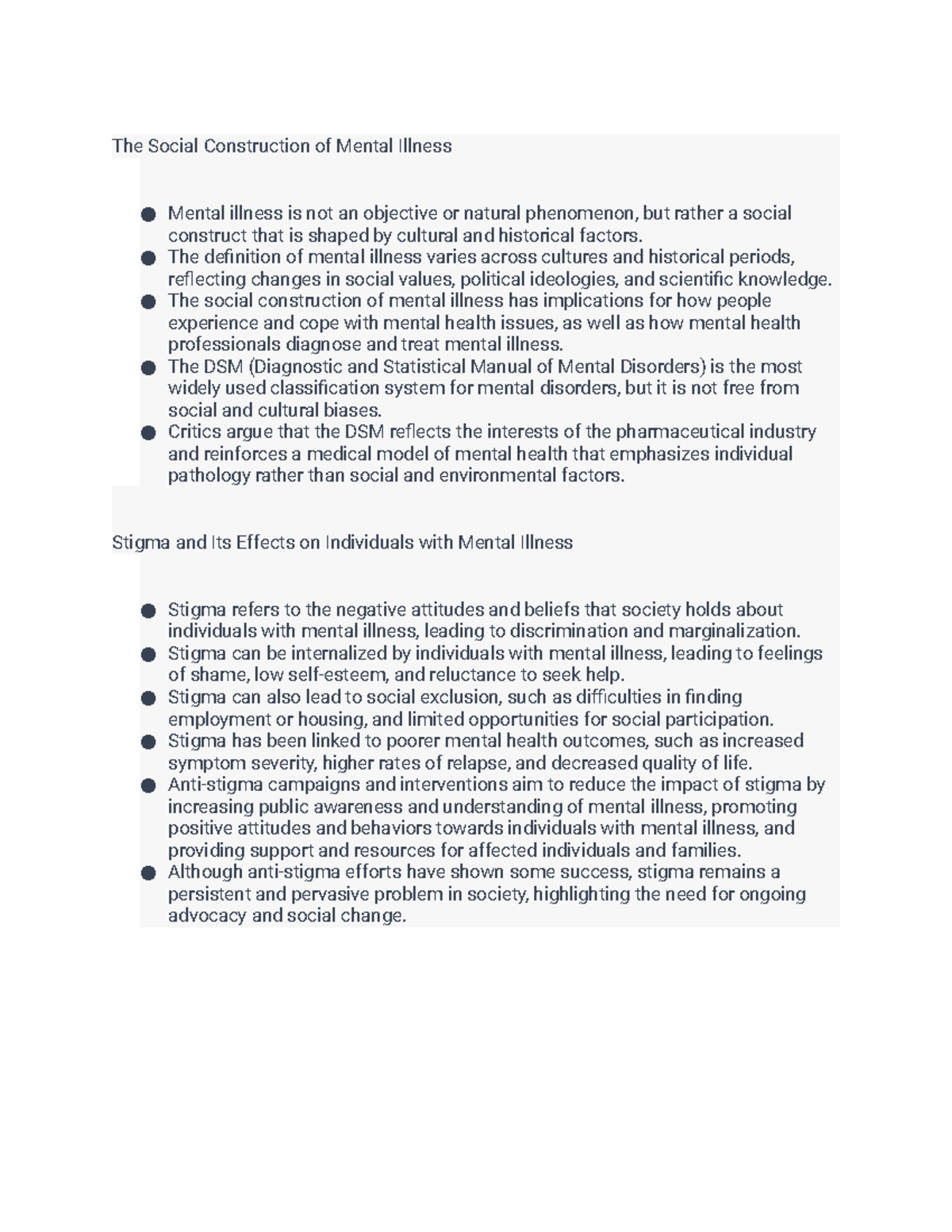 Sociology of Mental Health and Illness 1-2 - The Social Construction of ...