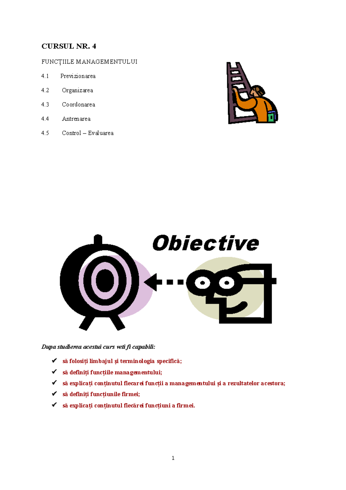 Cursul nr4 - Functiile managementului. Prinicpiile fundamentale ...