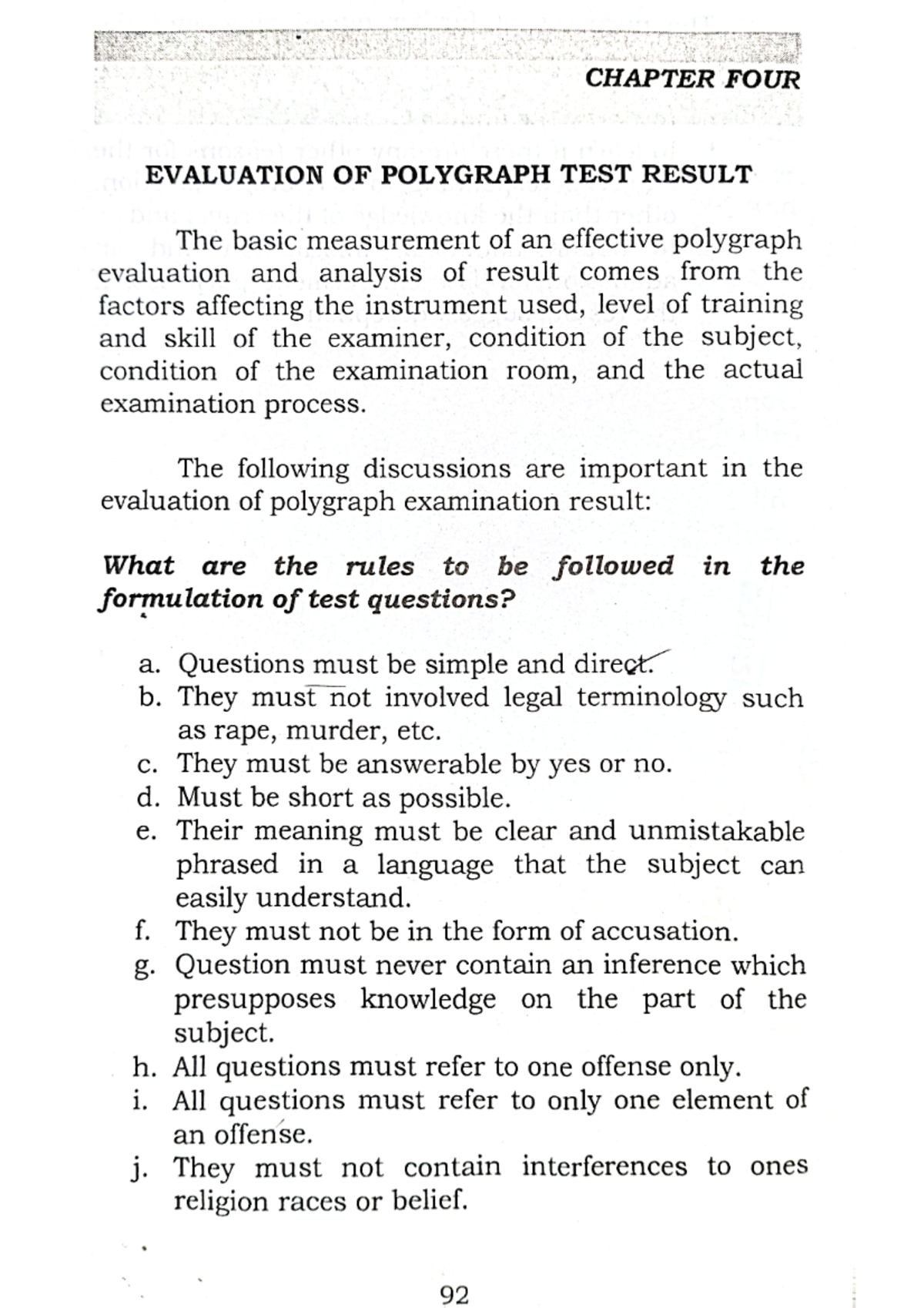 F.Lie detection - Specialized Crime Investigation with simulation on Interrogation and Interview ...