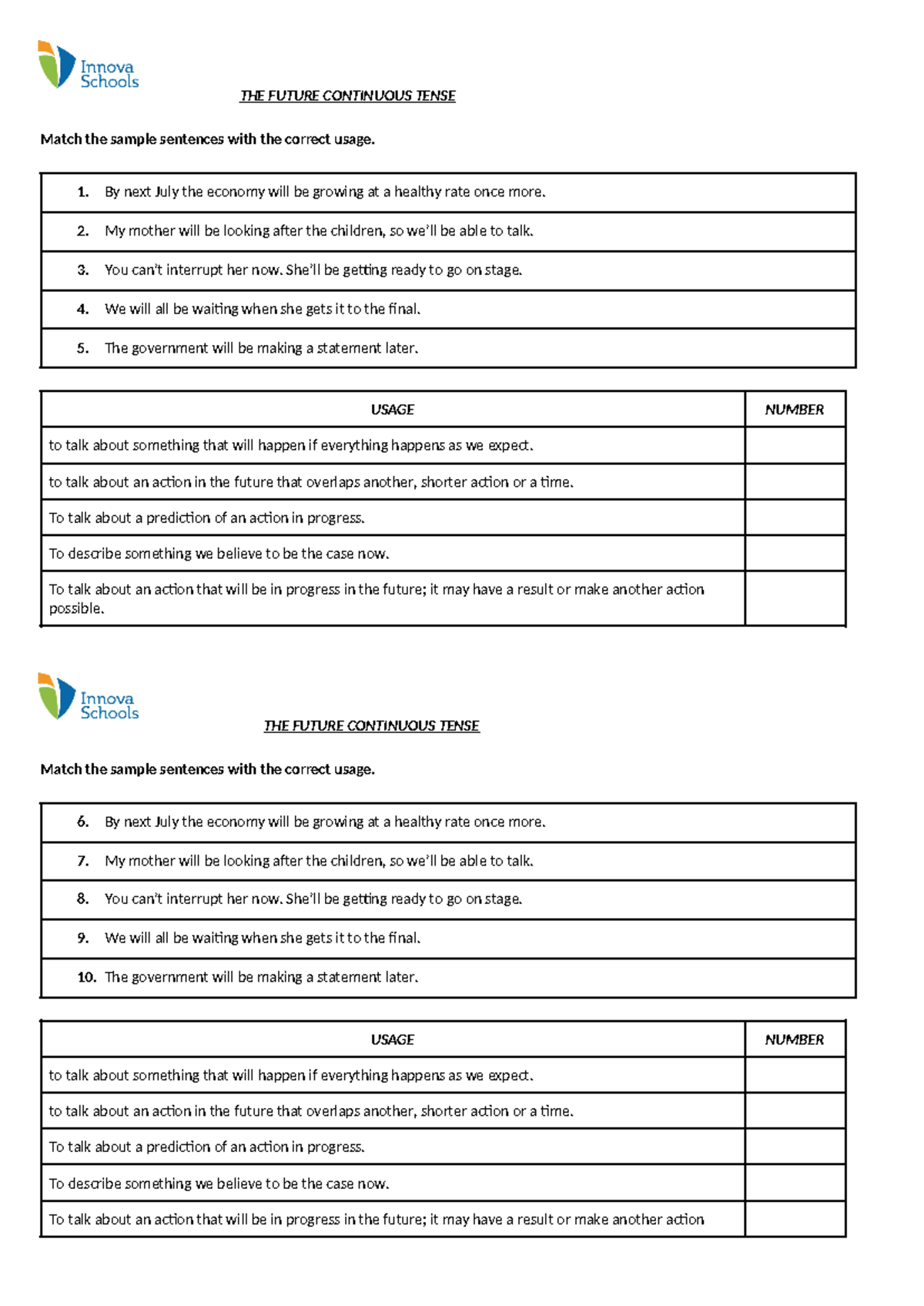 B2 Week 2 Activity 1 The Future Continuous Tense - THE FUTURE ...