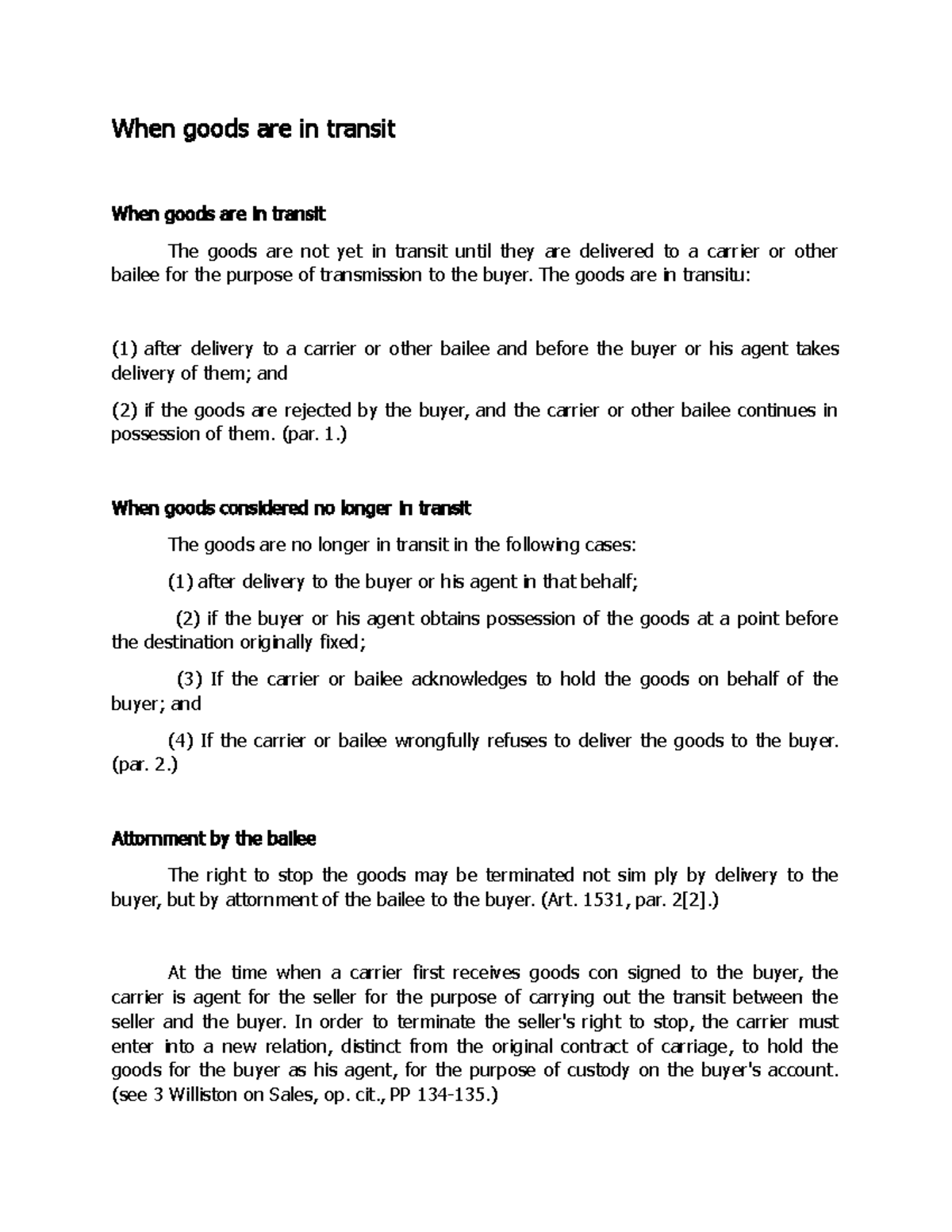 When Goods Are in Transit - When goods are in transit When goods are in ...