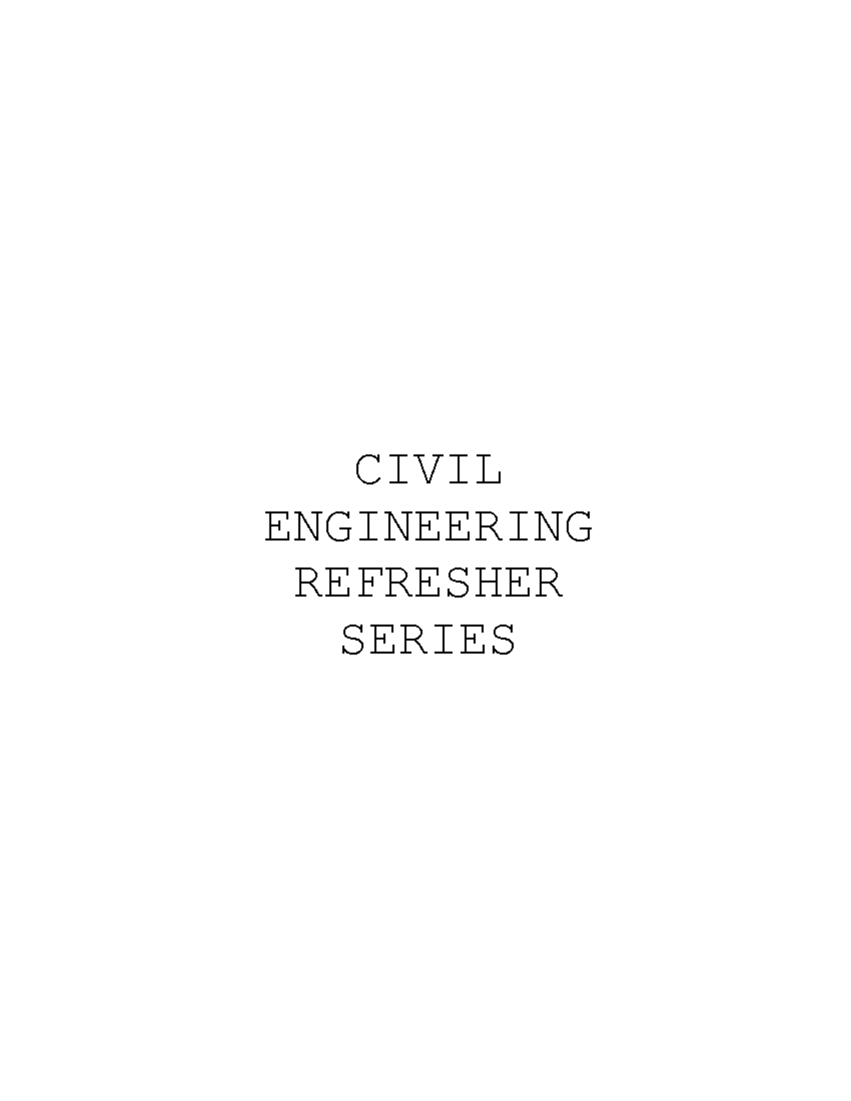 Civil Engineering Refresher Set (MSTE /HGE/Design) - BS Civil ...