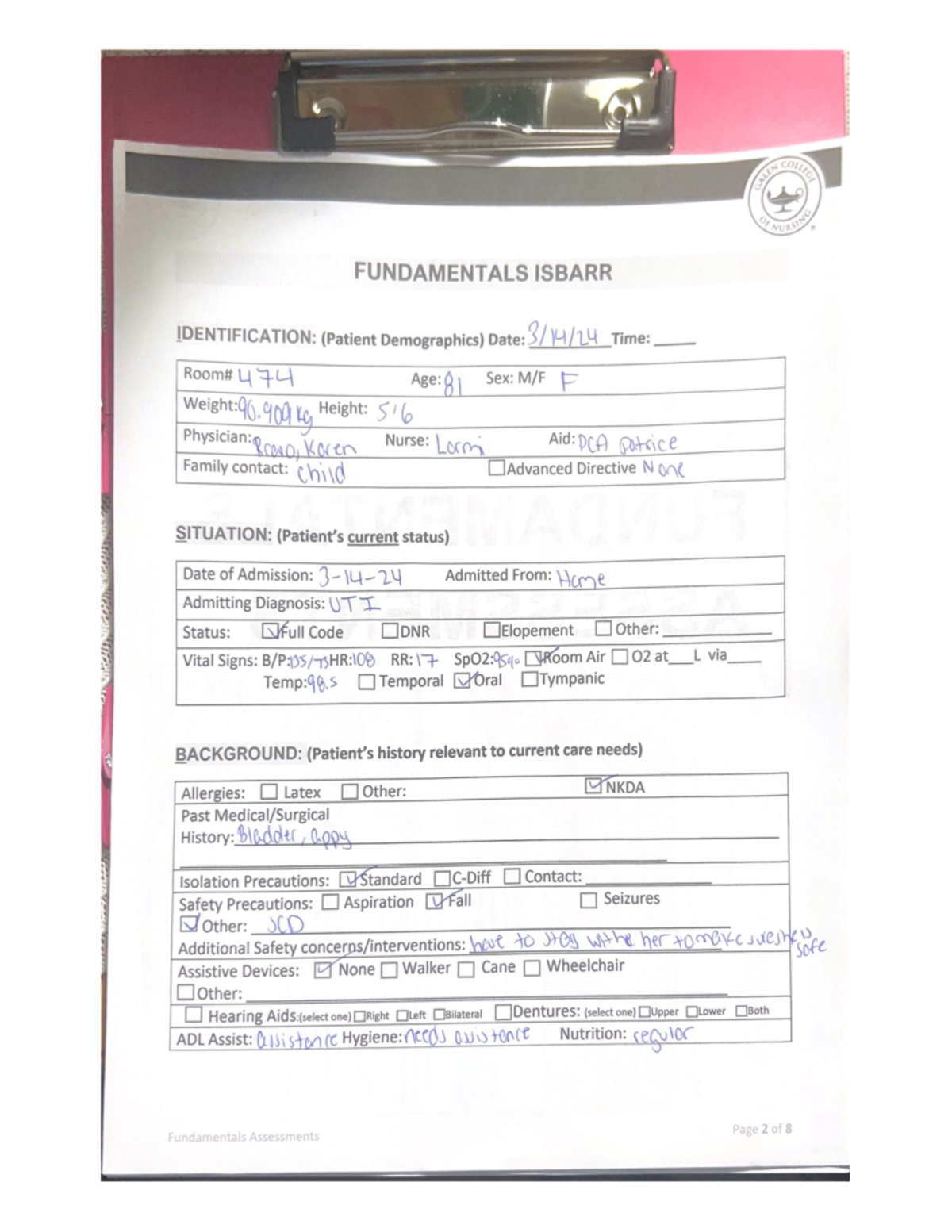 Fundamentals Isbarr 3 - NUR155 - Studocu