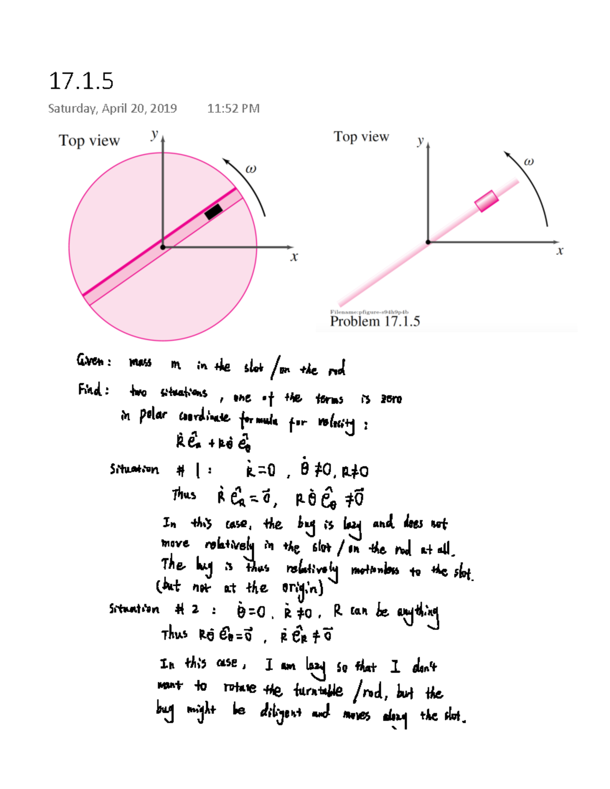 17 - HW Solutions from MAE 2030 taught by Professor Andy Ruina during ...
