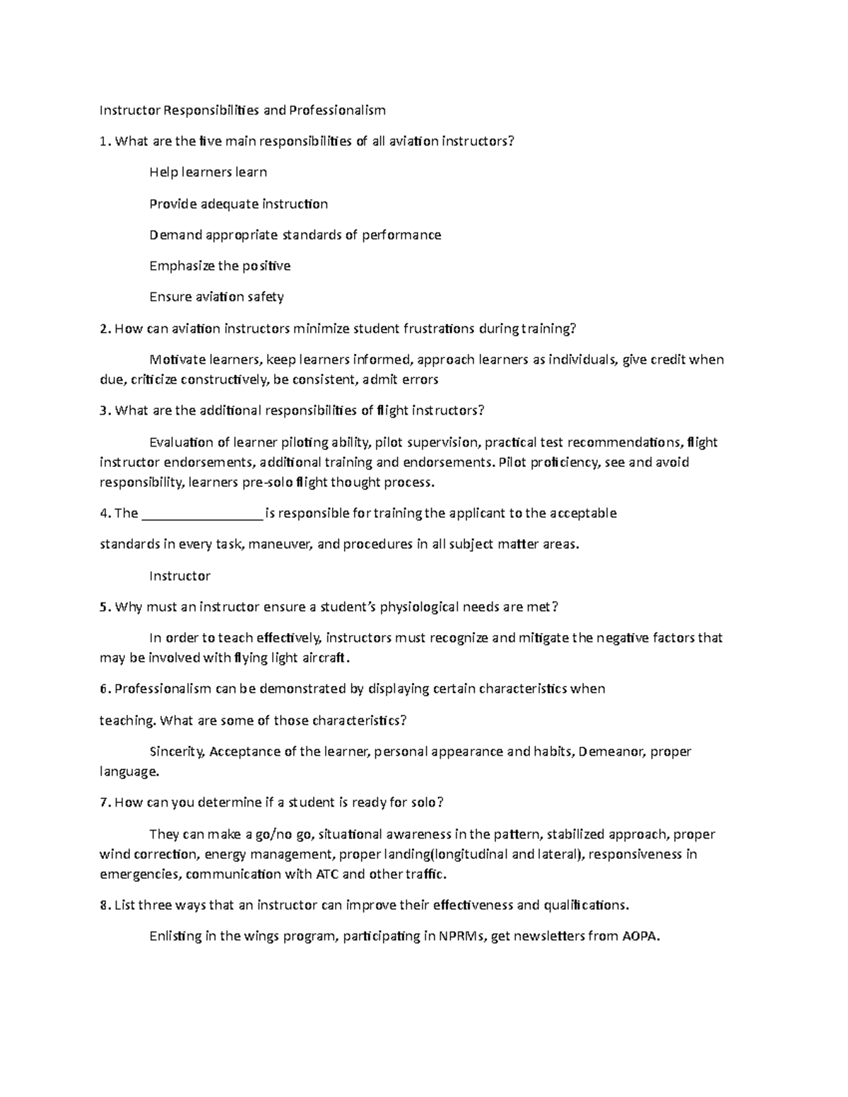 Day 3 HW - questions pertaining to fundamentals of instruction - FA417 ...