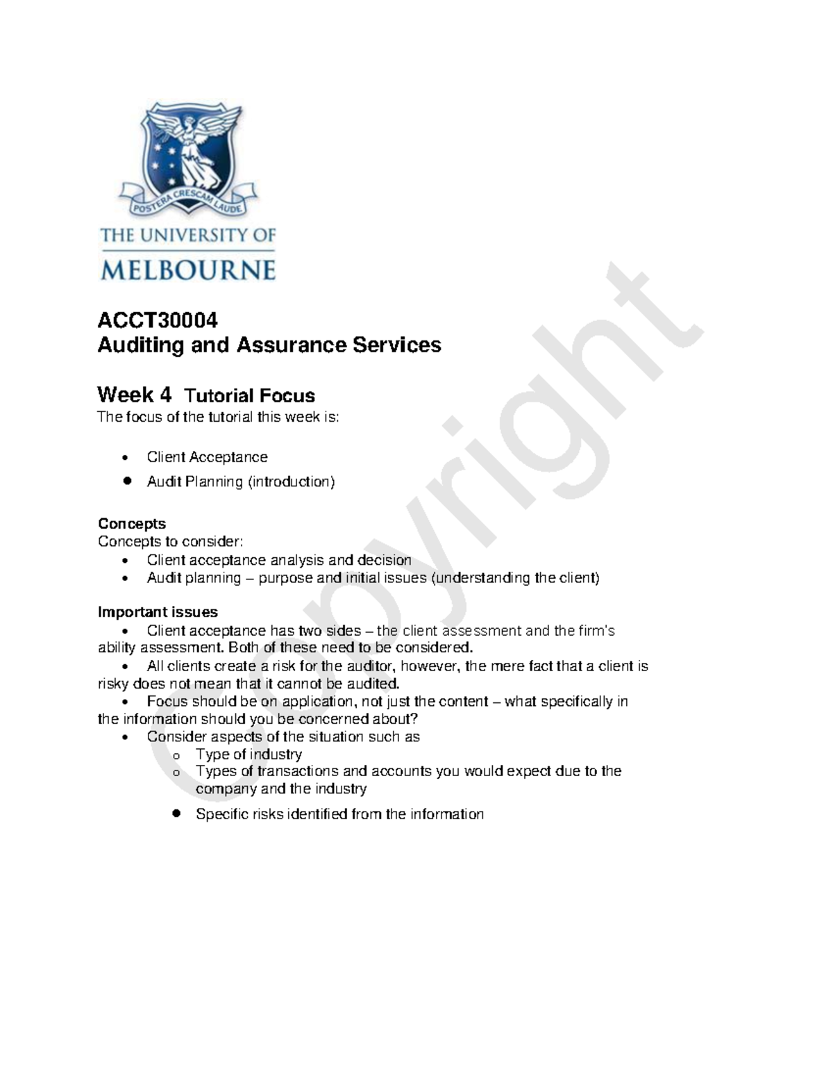 Tutorial 3 Carla'S Coffee Suggested Solution - ACCT Auditing and ...