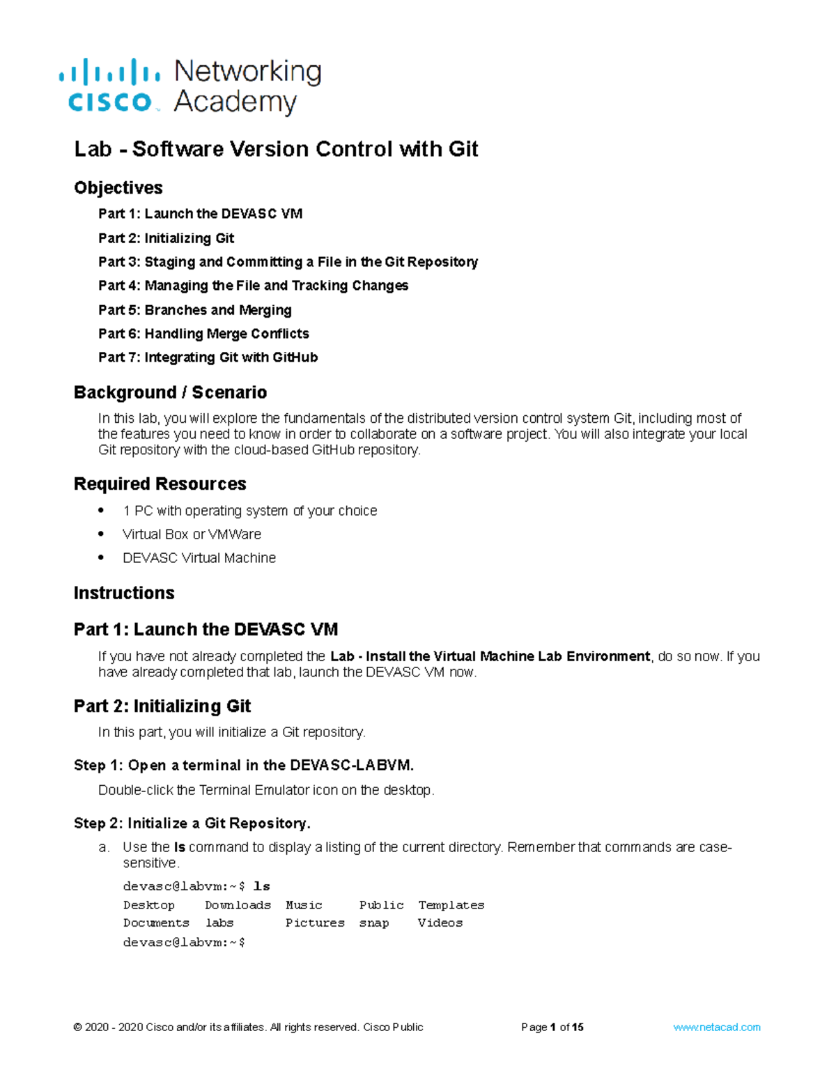 3311 Lab Software Version Control With Git Lecture Notes Lecture Notes Objectives Part 1 8248